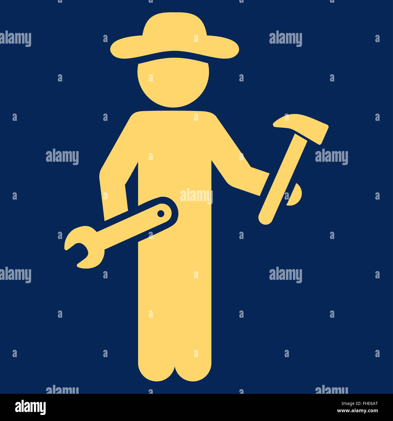 Gentleman Serviceman Icon Stock Photo - Alamy