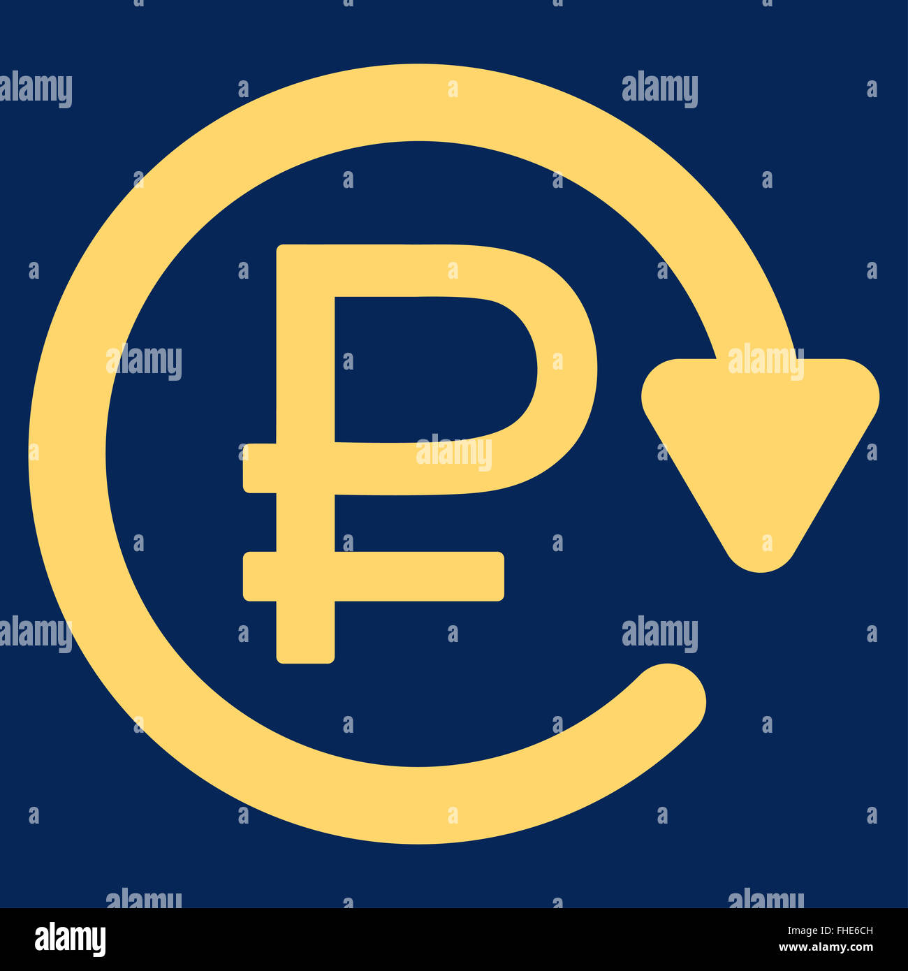 Rouble Recurring Payment Icon Stock Photo - Alamy