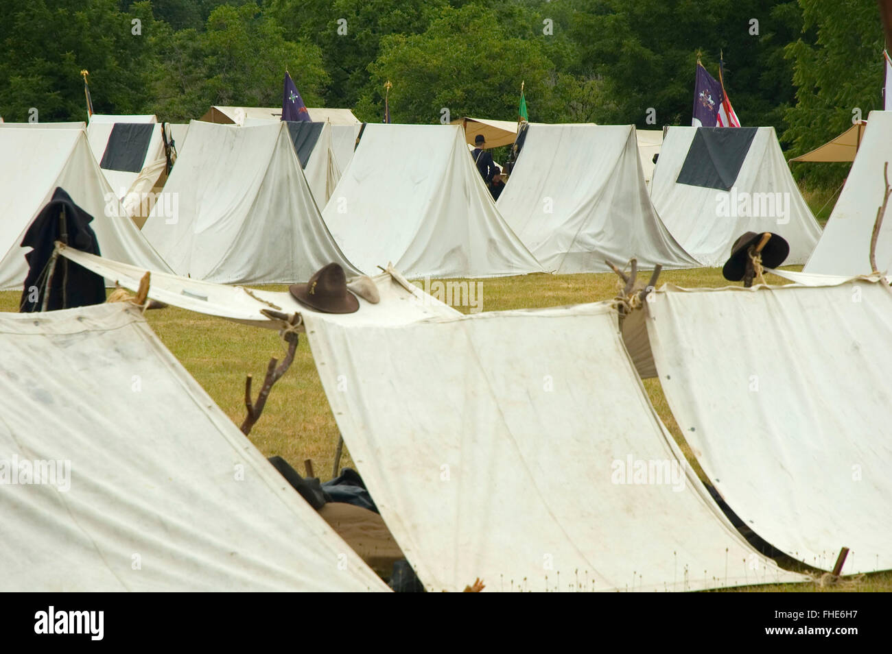 Union camp, Civil War Re-enactment, Willamette Mission State Park ...