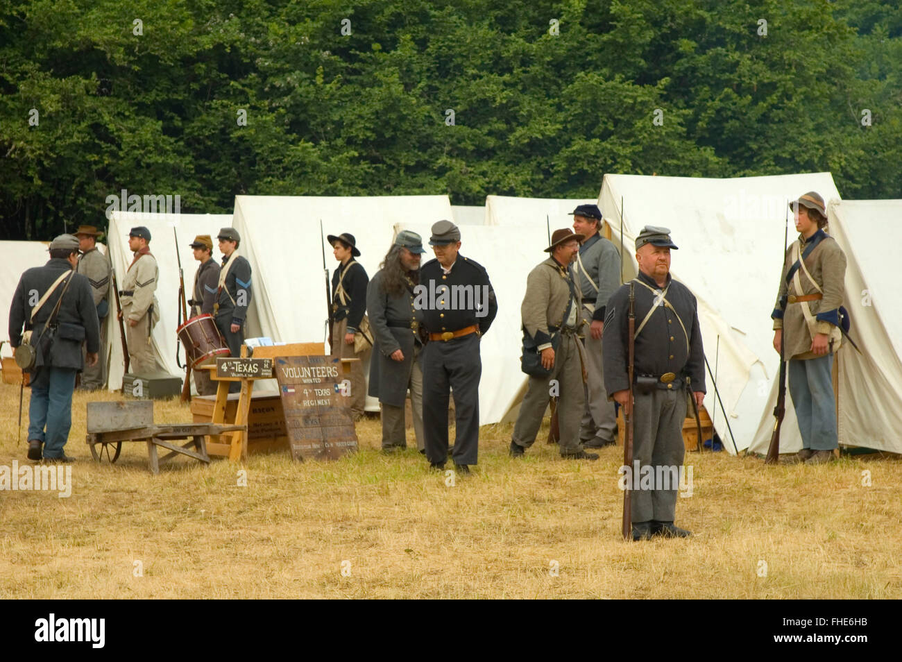 Confederate camp, Civil War Re-enactment, Willamette Mission State Park ...