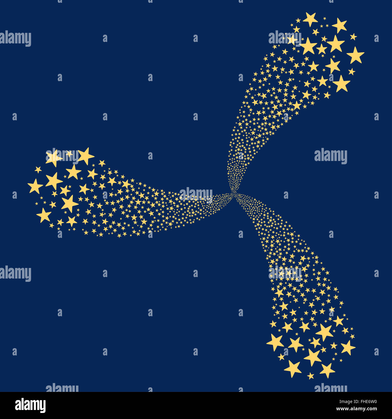 Star Salute Swirl With Three Petals Stock Photo - Alamy