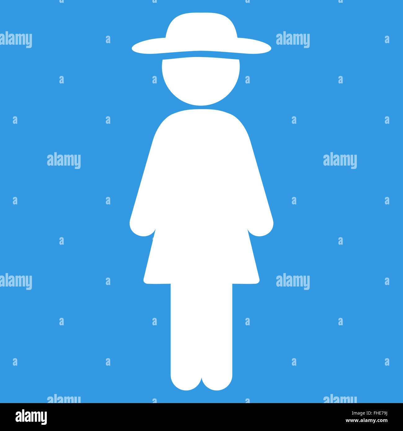 Standing Lady Icon Stock Photo - Alamy