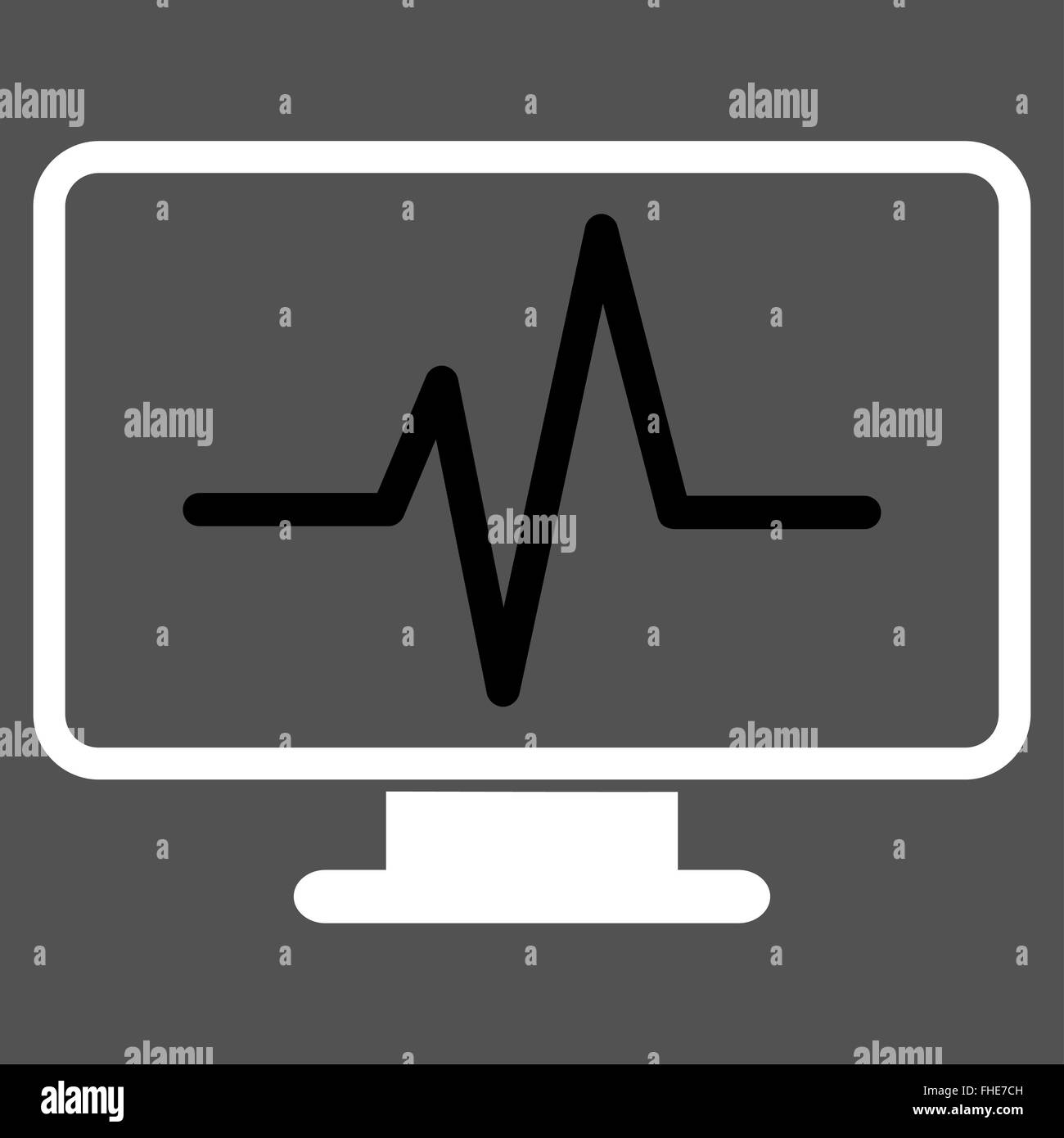 Heart monitoring screen Black and White Stock Photos & Images - Alamy