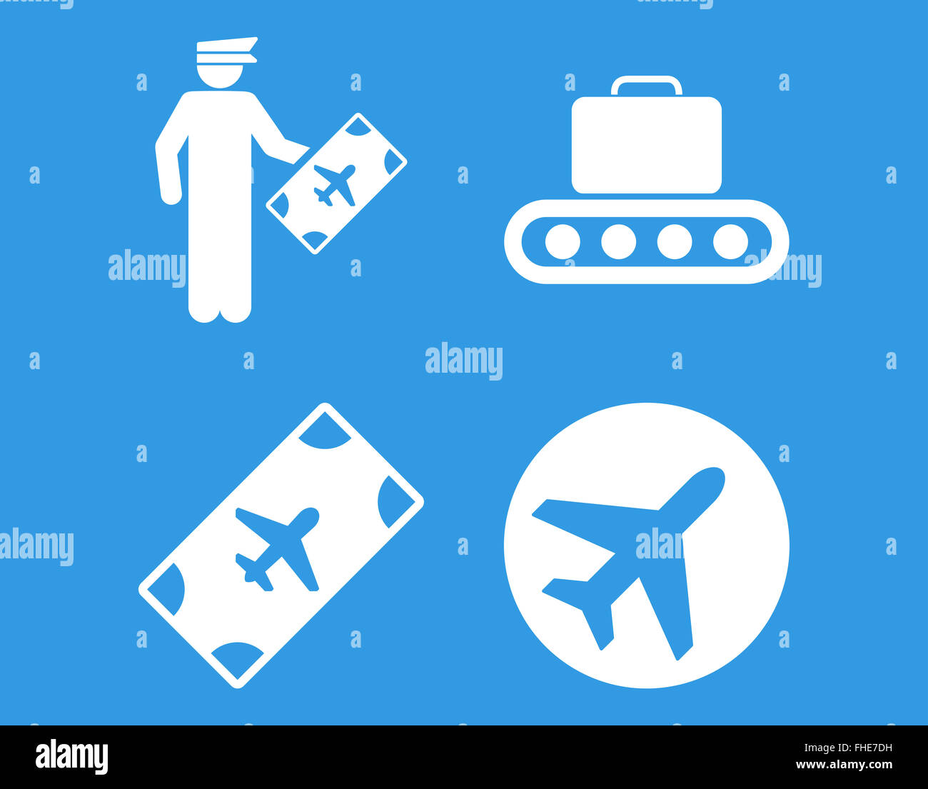 Aviation Icon Set Stock Photo - Alamy