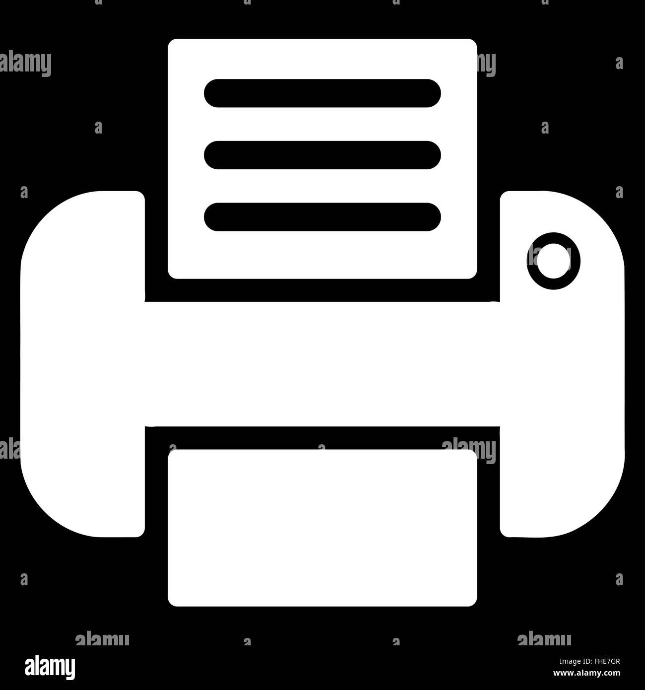 Print Flat Icon Stock Photo - Alamy