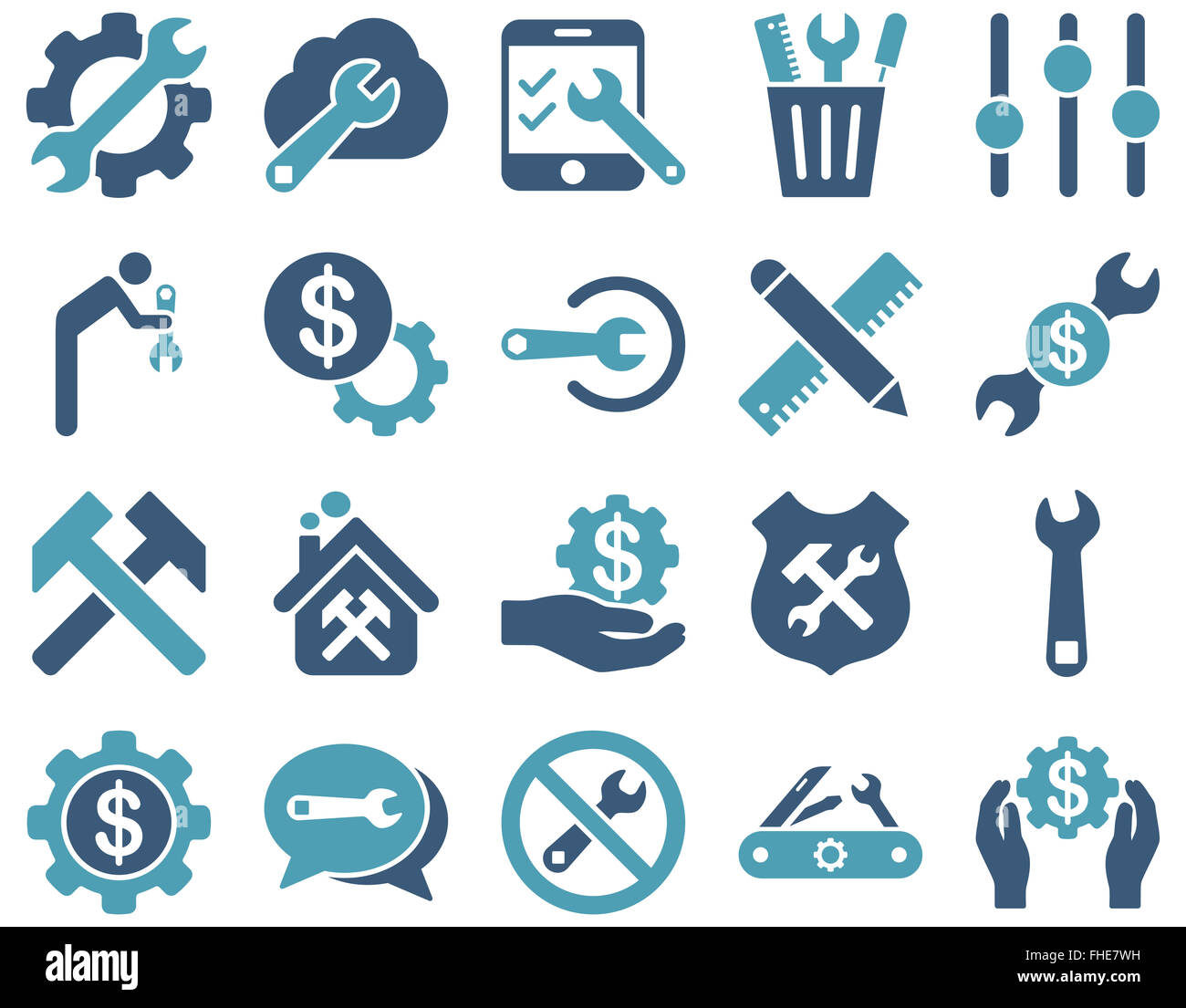 Settings and Tools Icons Stock Photo - Alamy