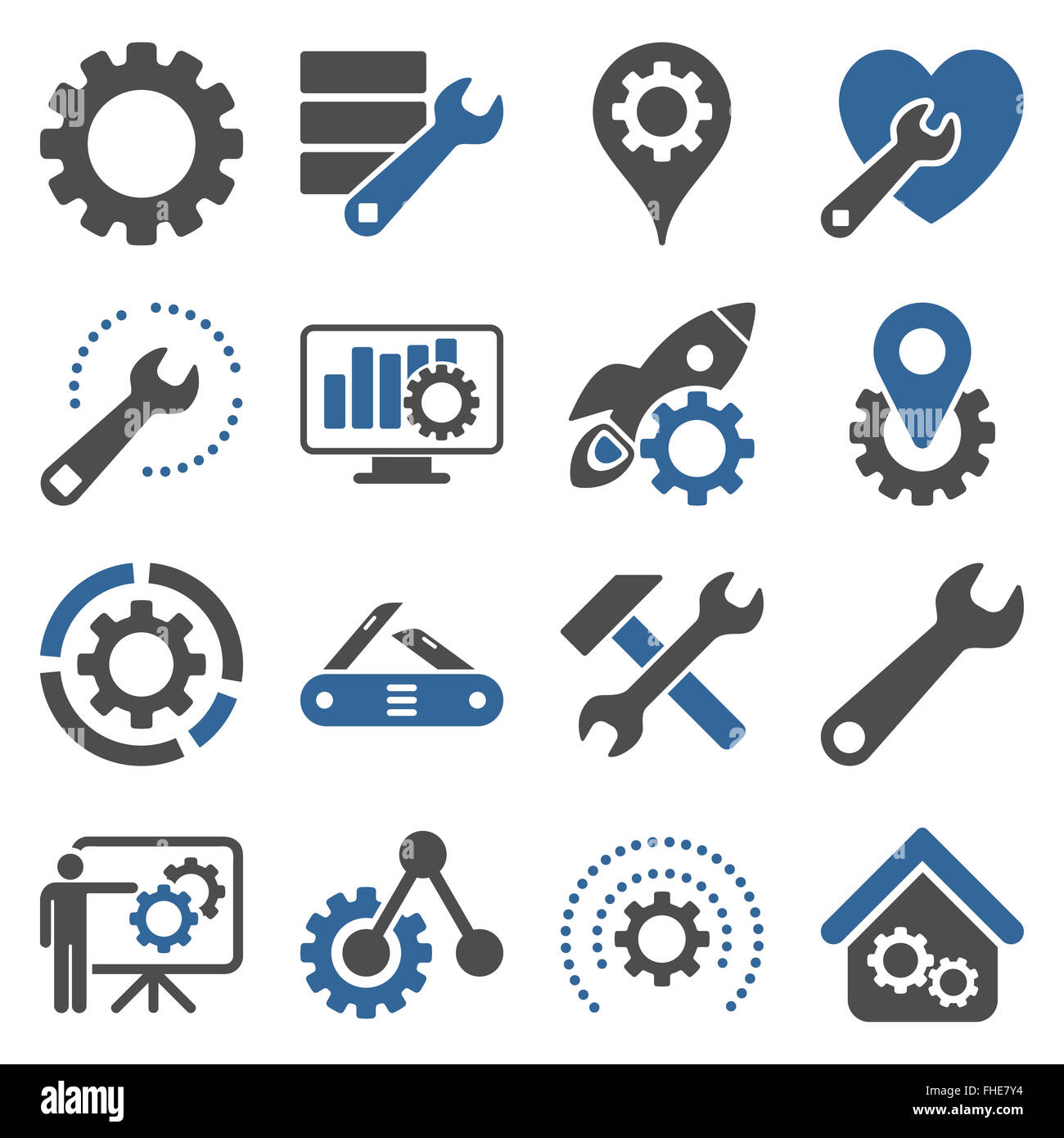Options and service tools icon set Stock Photo - Alamy