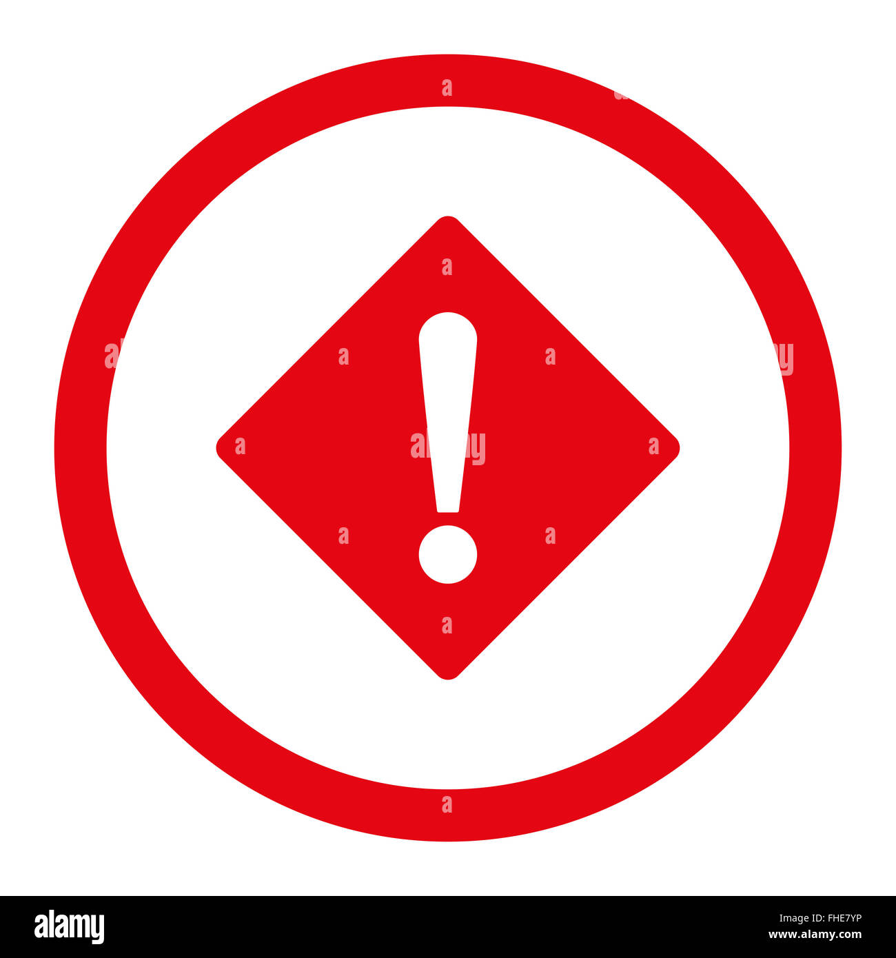 Error flat red color rounded vector icon Stock Photo - Alamy