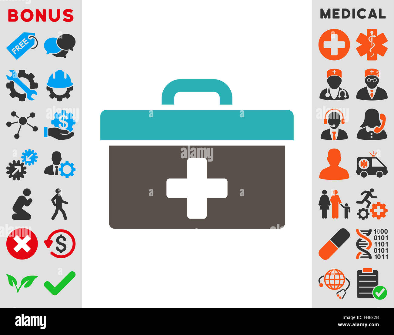 First Aid Toolbox Icon Stock Photo - Alamy