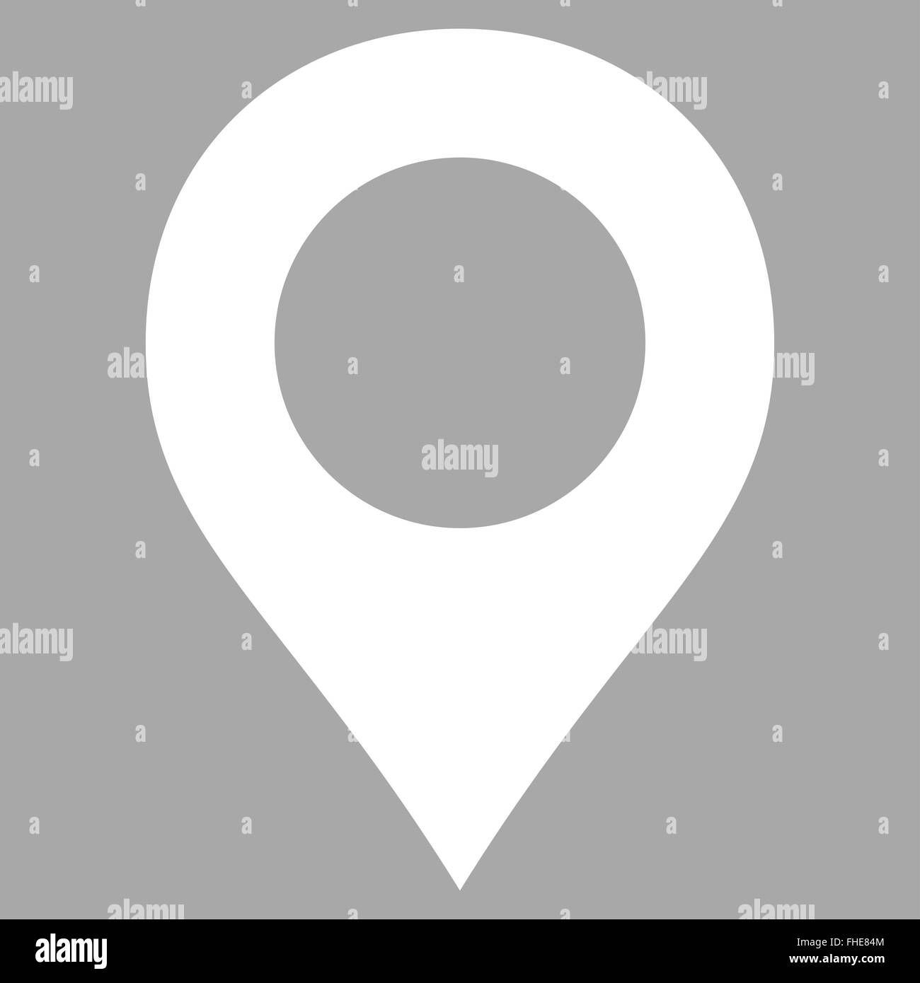 Map Marker flat white color icon Stock Photo - Alamy