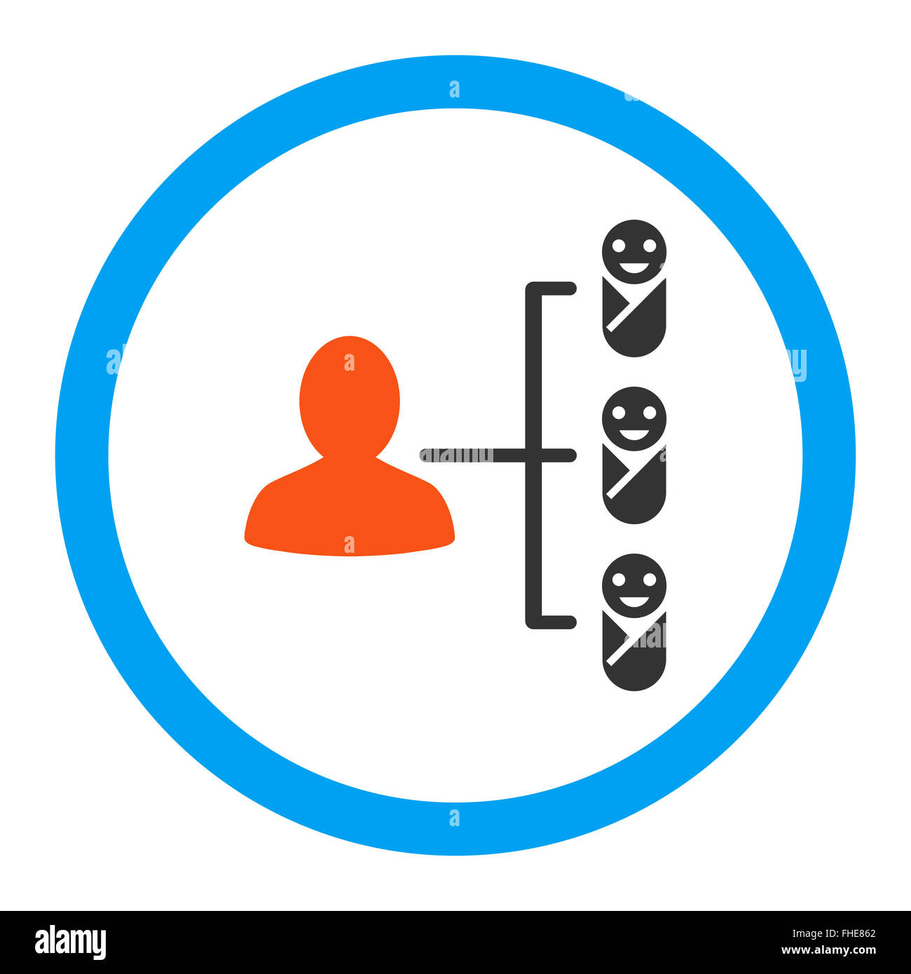 Children Links Rounded Vector Icon Stock Photo - Alamy