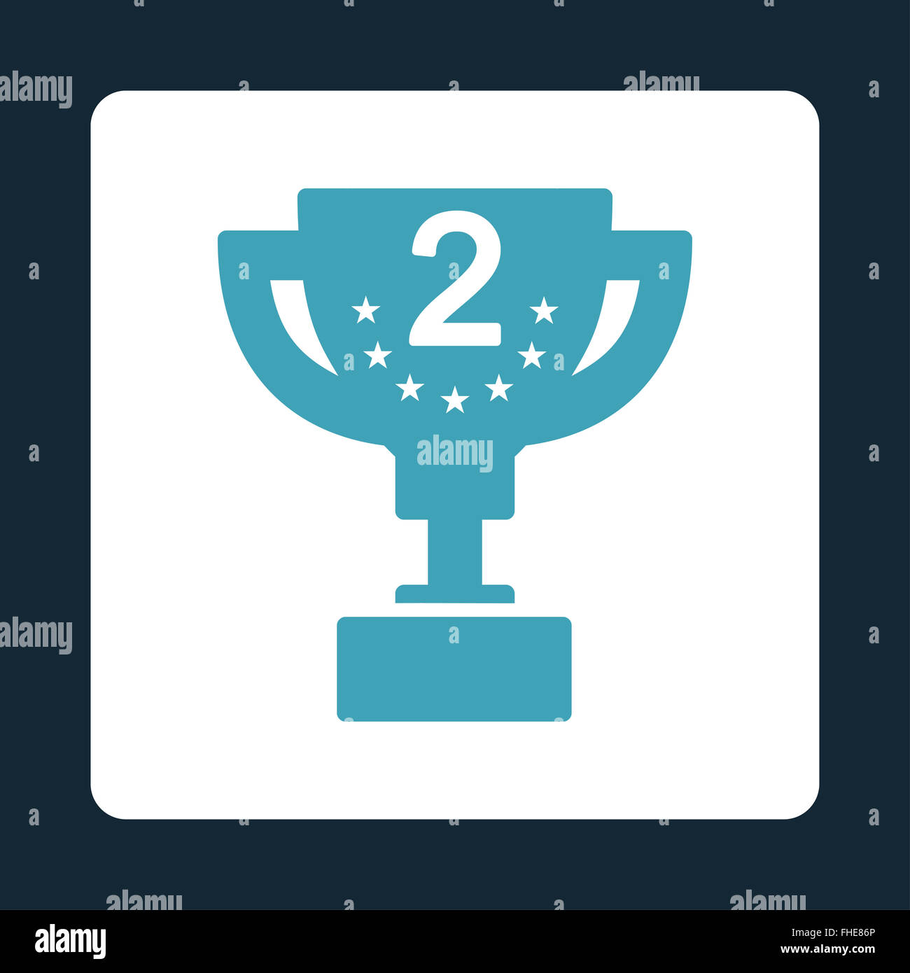 Second prize icon from Award Buttons OverColor Set Stock Photo - Alamy