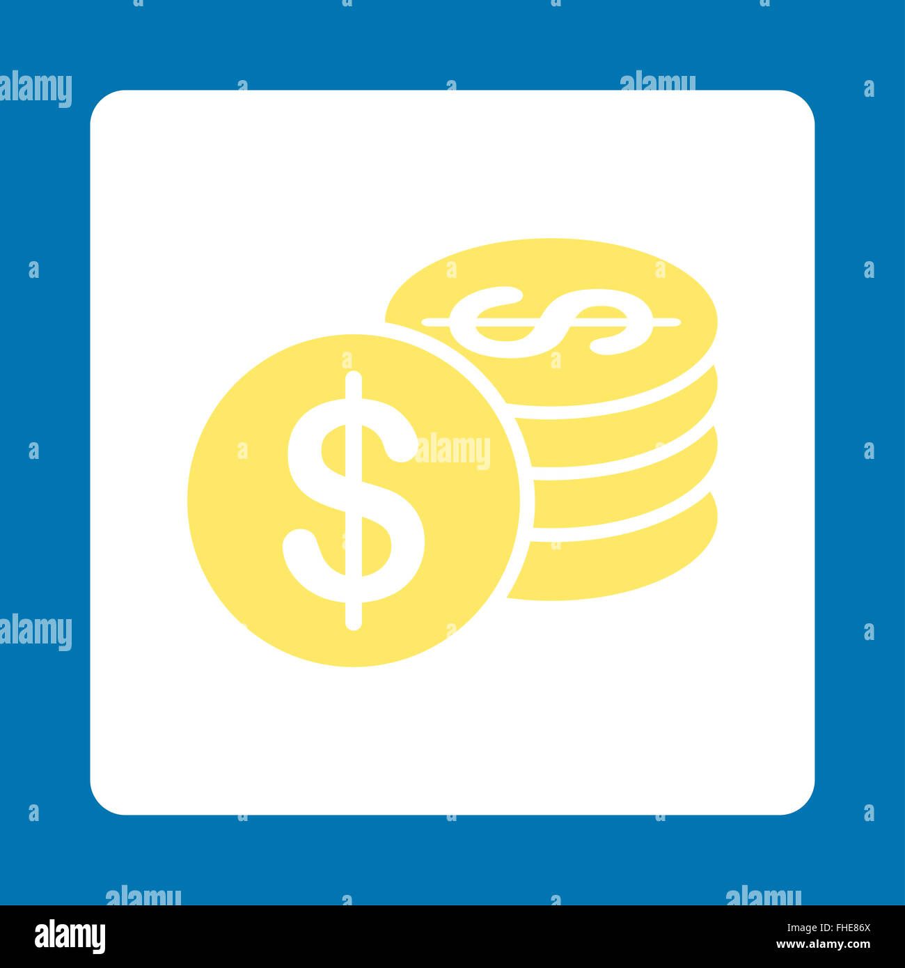 Dollar Coins icon Stock Photo - Alamy