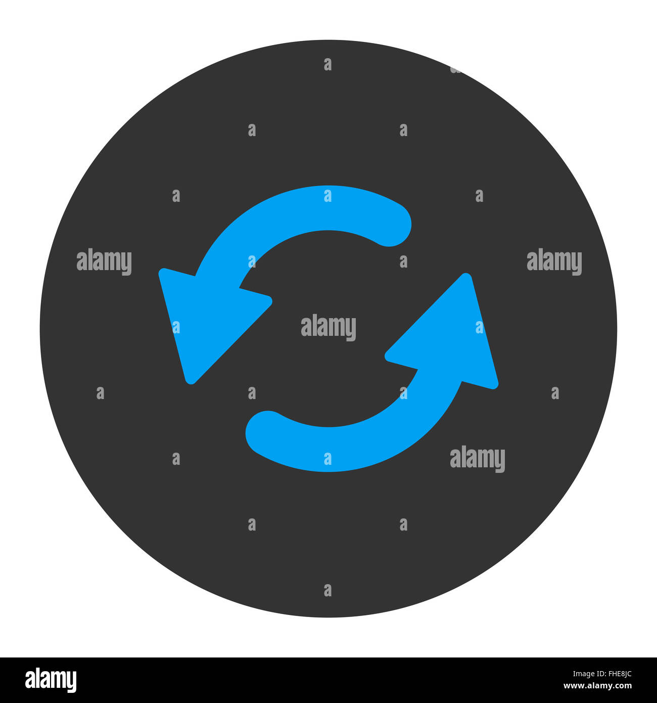 Refresh Ccw flat blue and gray colors round button Stock Photo - Alamy