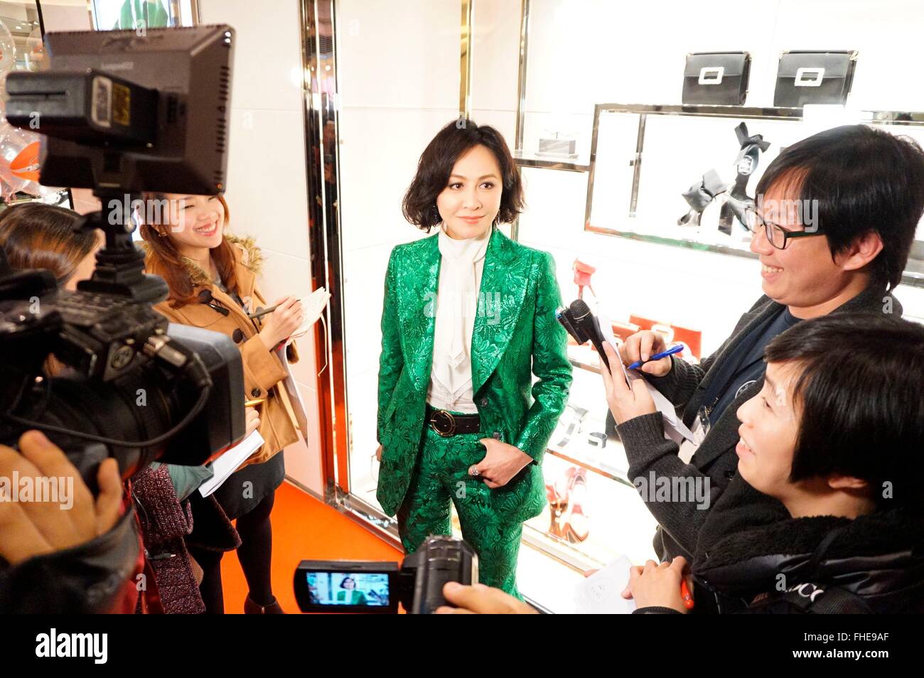 Hongkong, China. 24th Feb, 2016. Carina Lau and Sammi Cheng attend a ...