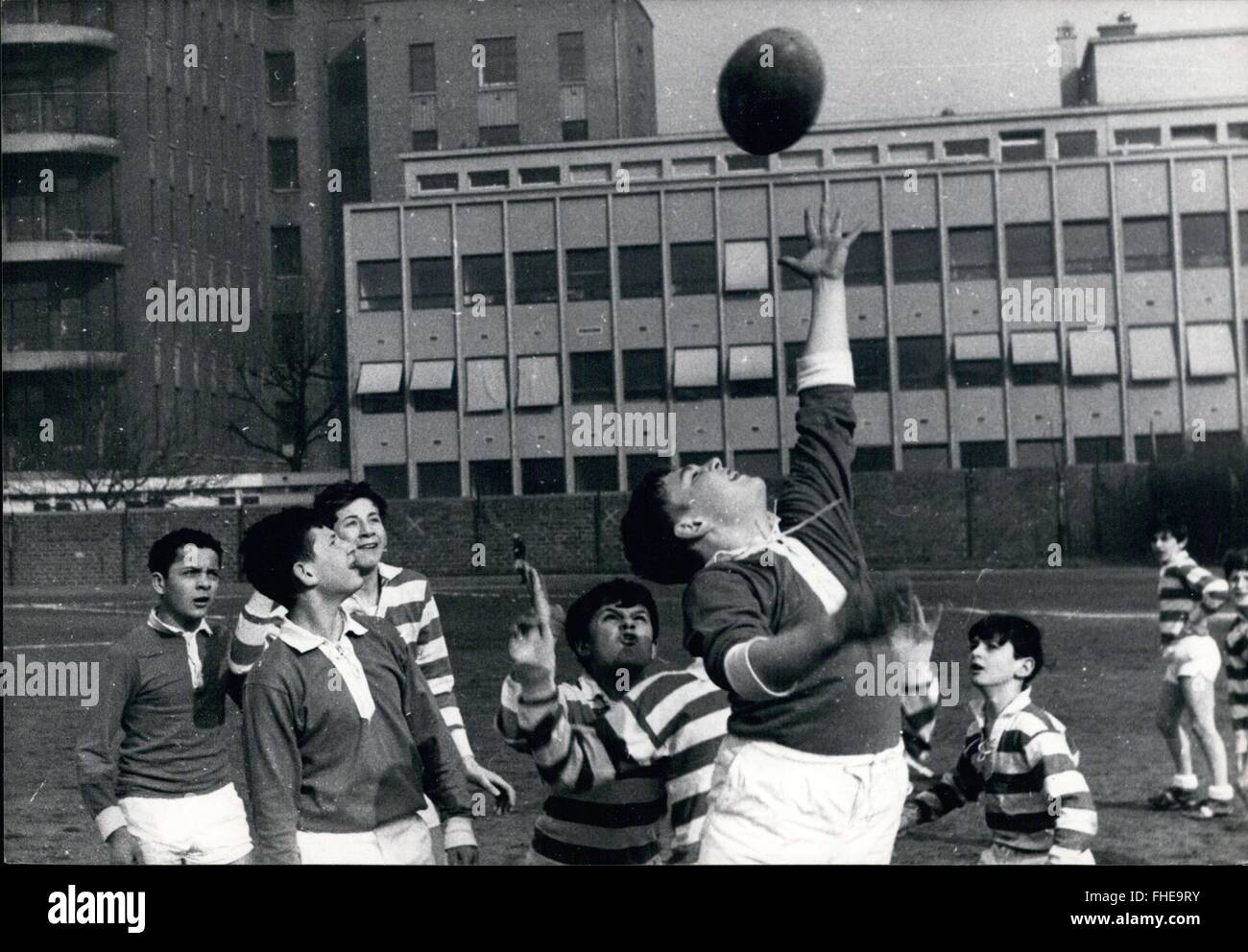 1966 - Kids play Rugby: From an for an mighty. Mo Meg. © Keystone ...