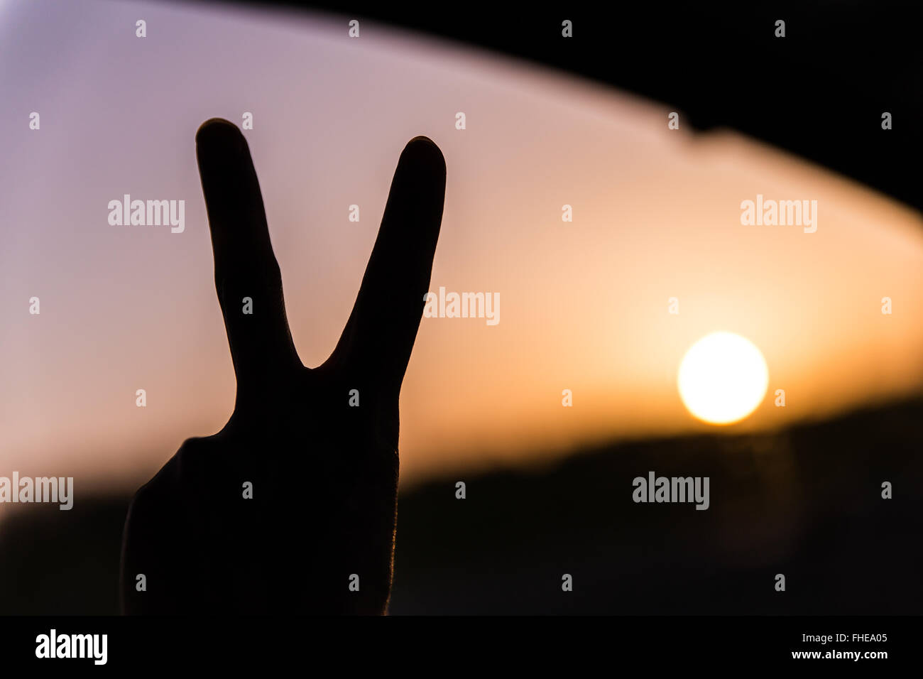 Peace sign arm hi-res stock photography and images - Alamy