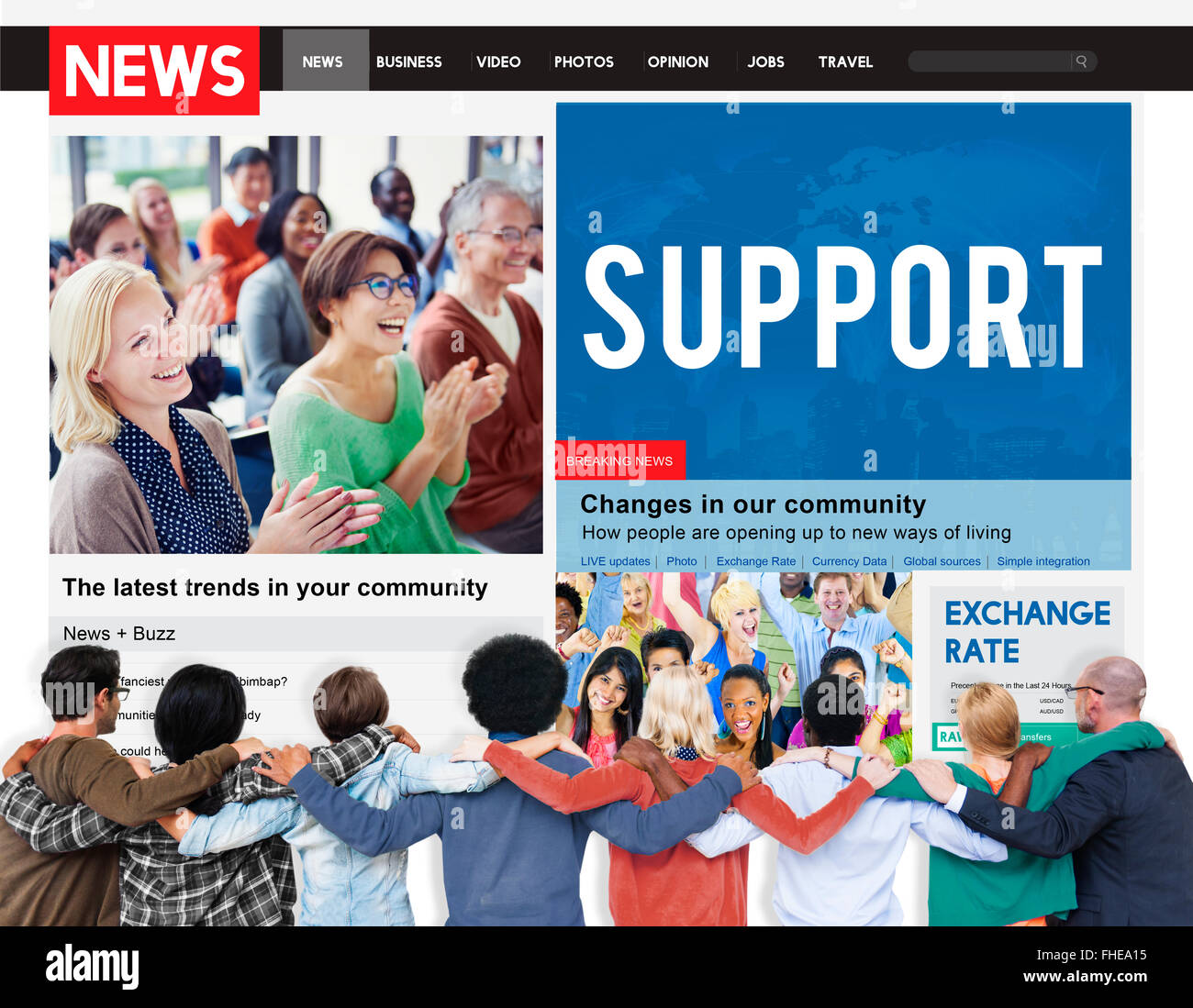 Support Assistance Cooperation Team Aid Concept Stock Photo - Alamy