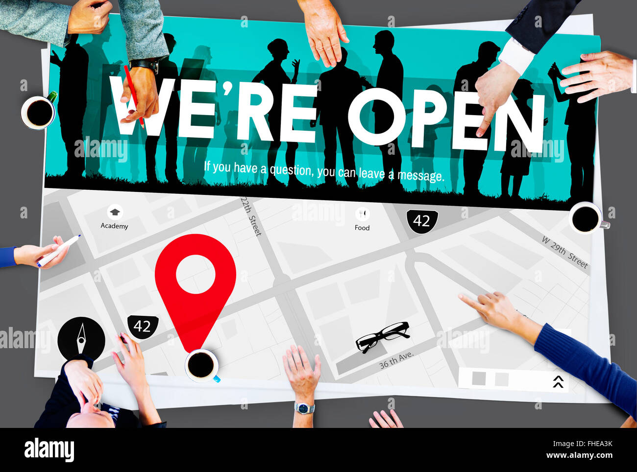 We Are Open Welcome Welcoming Available Business Concept Stock Photo ...