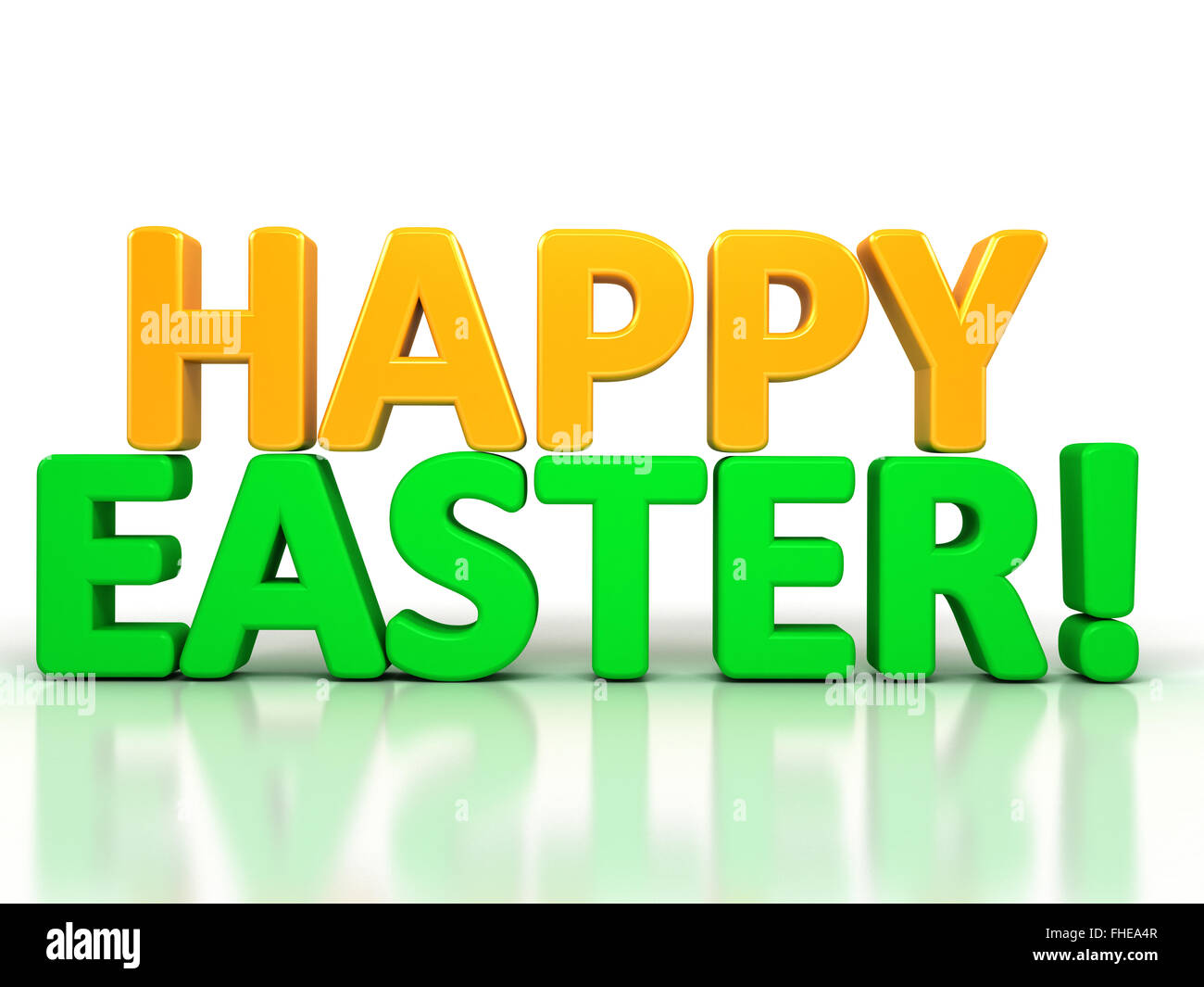 Happy Easter Greeting Isolated on White Stock Photo - Alamy