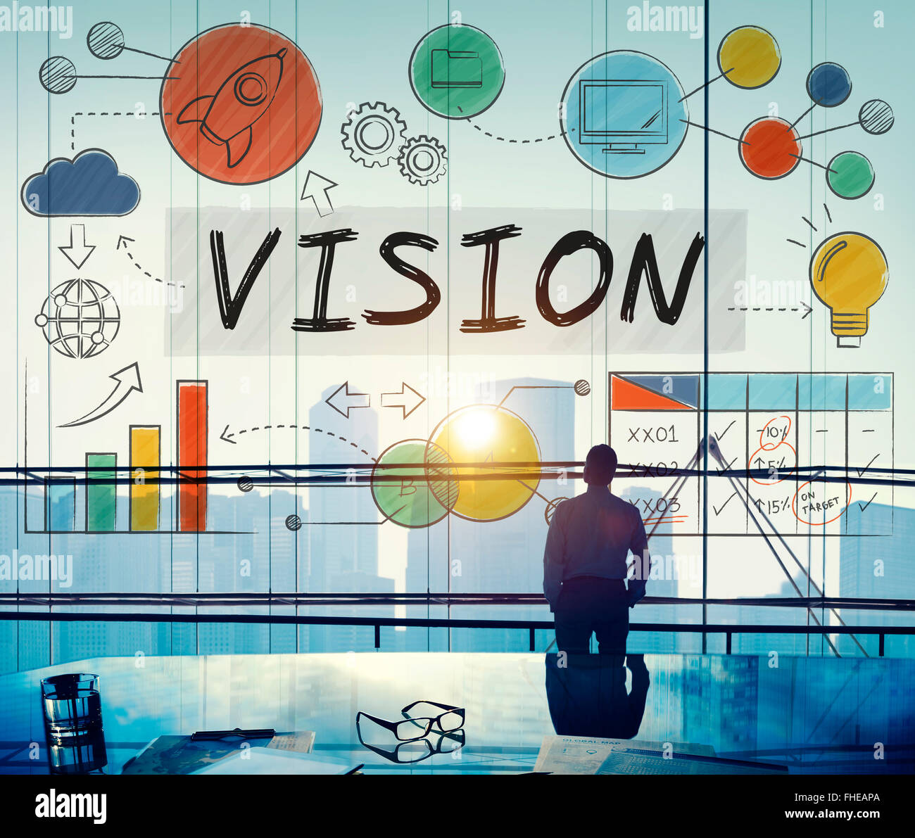 Vision Business Growth Corporate Target Concept Stock Photo - Alamy