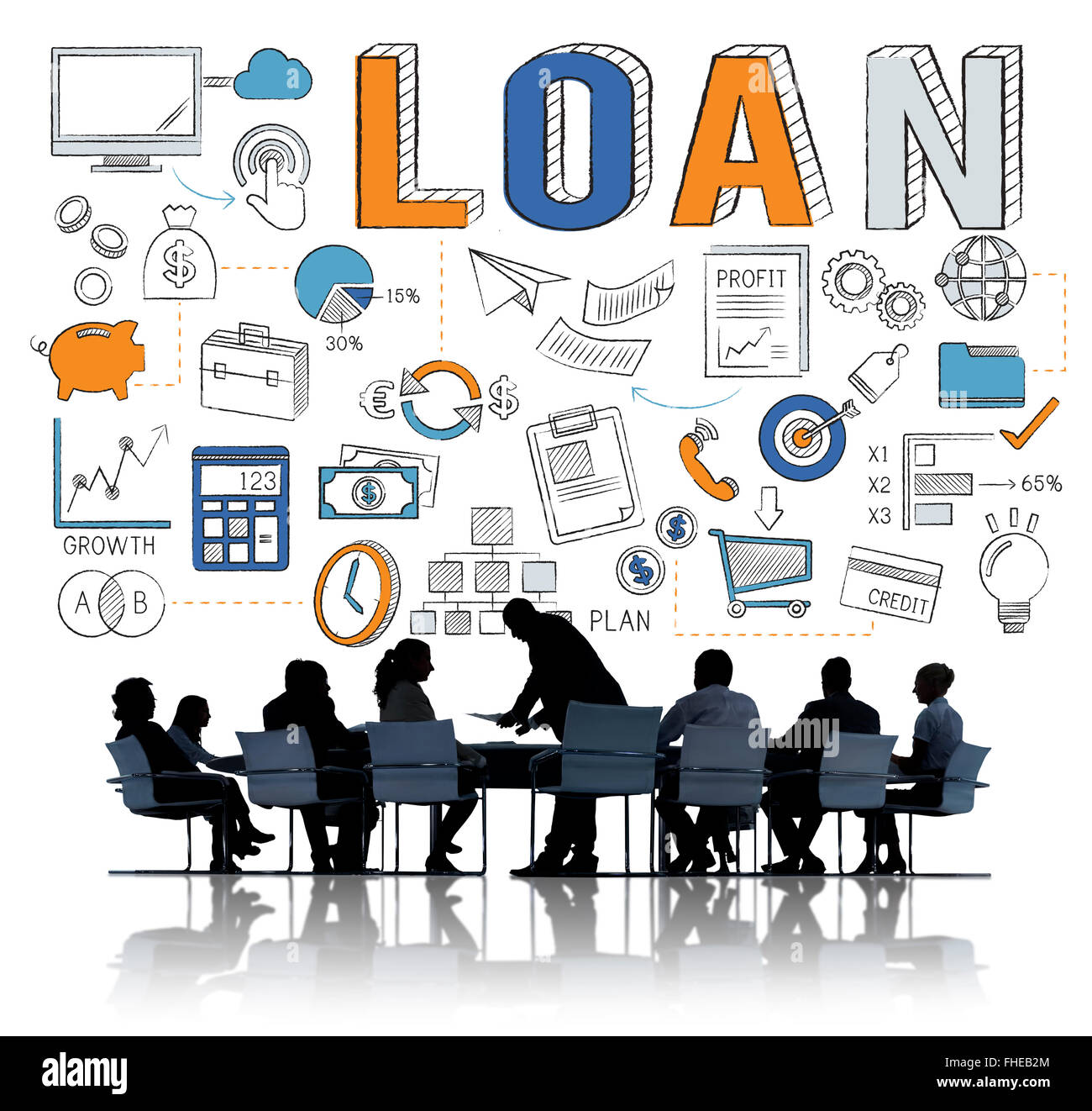 Debt concept illustration hi-res stock photography and images - Alamy