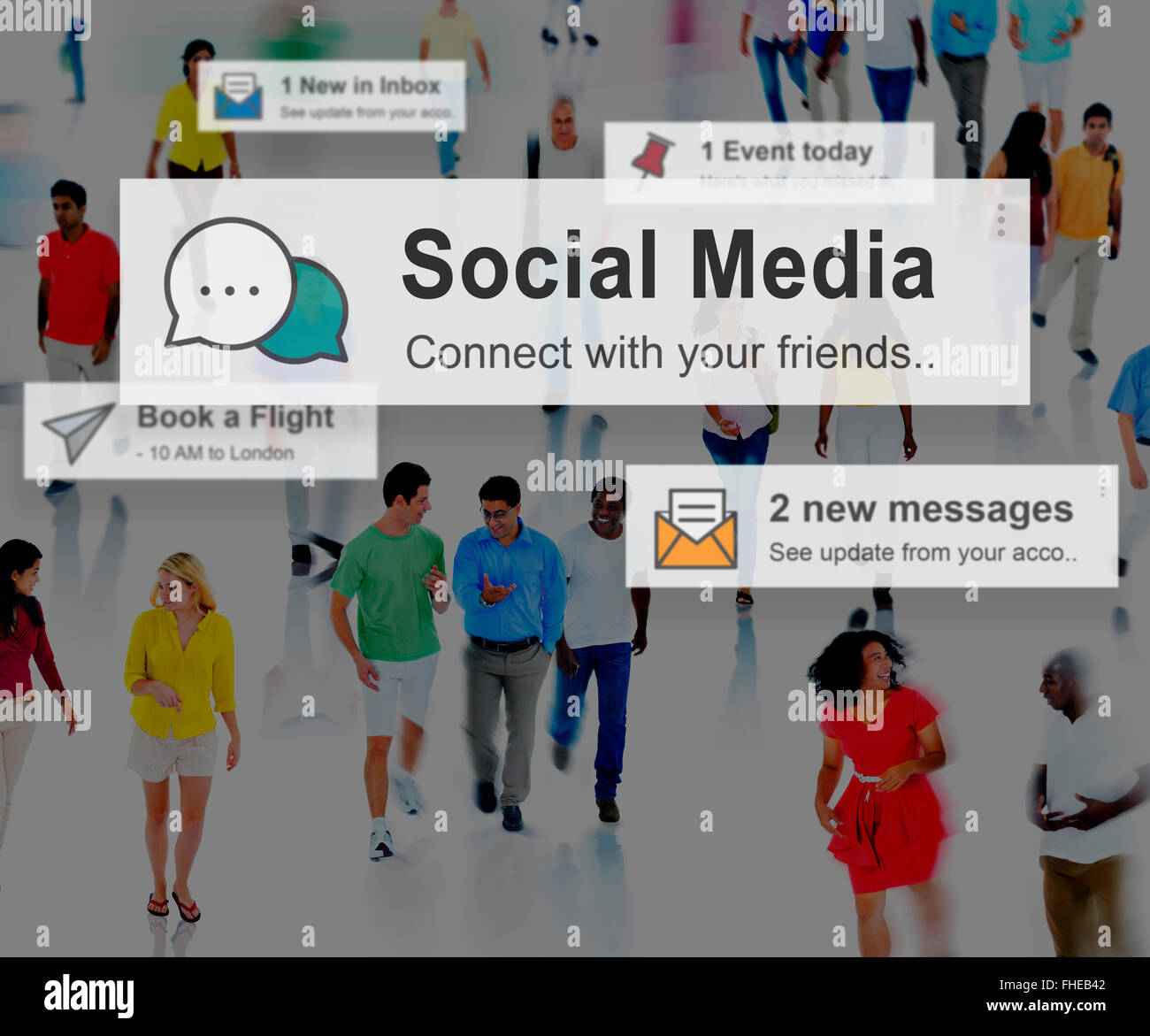 Social Media Networking Connection Communication Concept Stock Photo ...