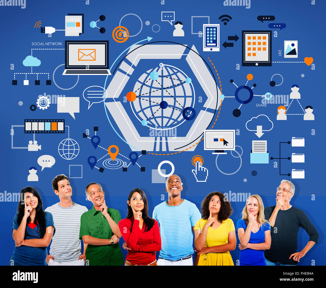 Connecting Connection Computer Digital Data Concept Stock Photo - Alamy