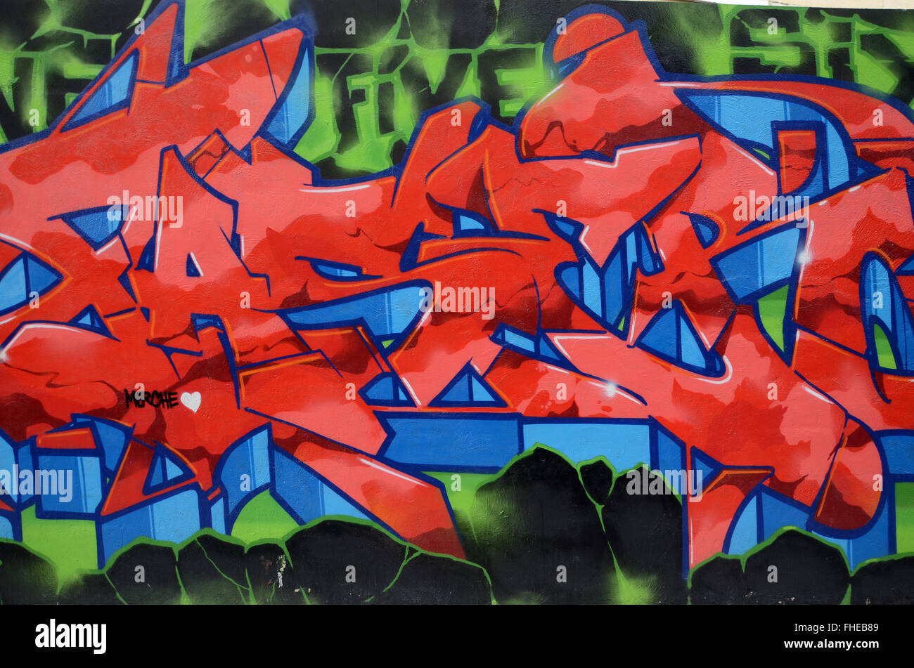 graffiti covered walls in Barrio del Carmen, Valencia Spain Stock Photo ...