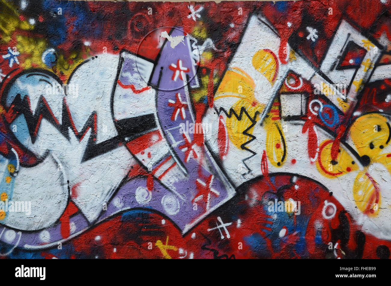 graffiti covered walls in Barrio del Carmen, Valencia Spain Stock Photo ...