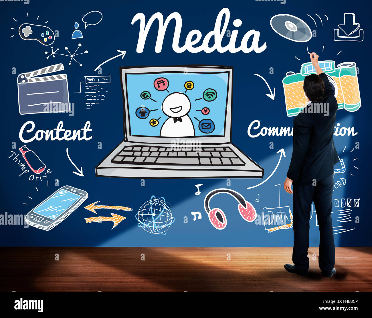 Media Multimedia Social Media Online Concept Stock Photo - Alamy