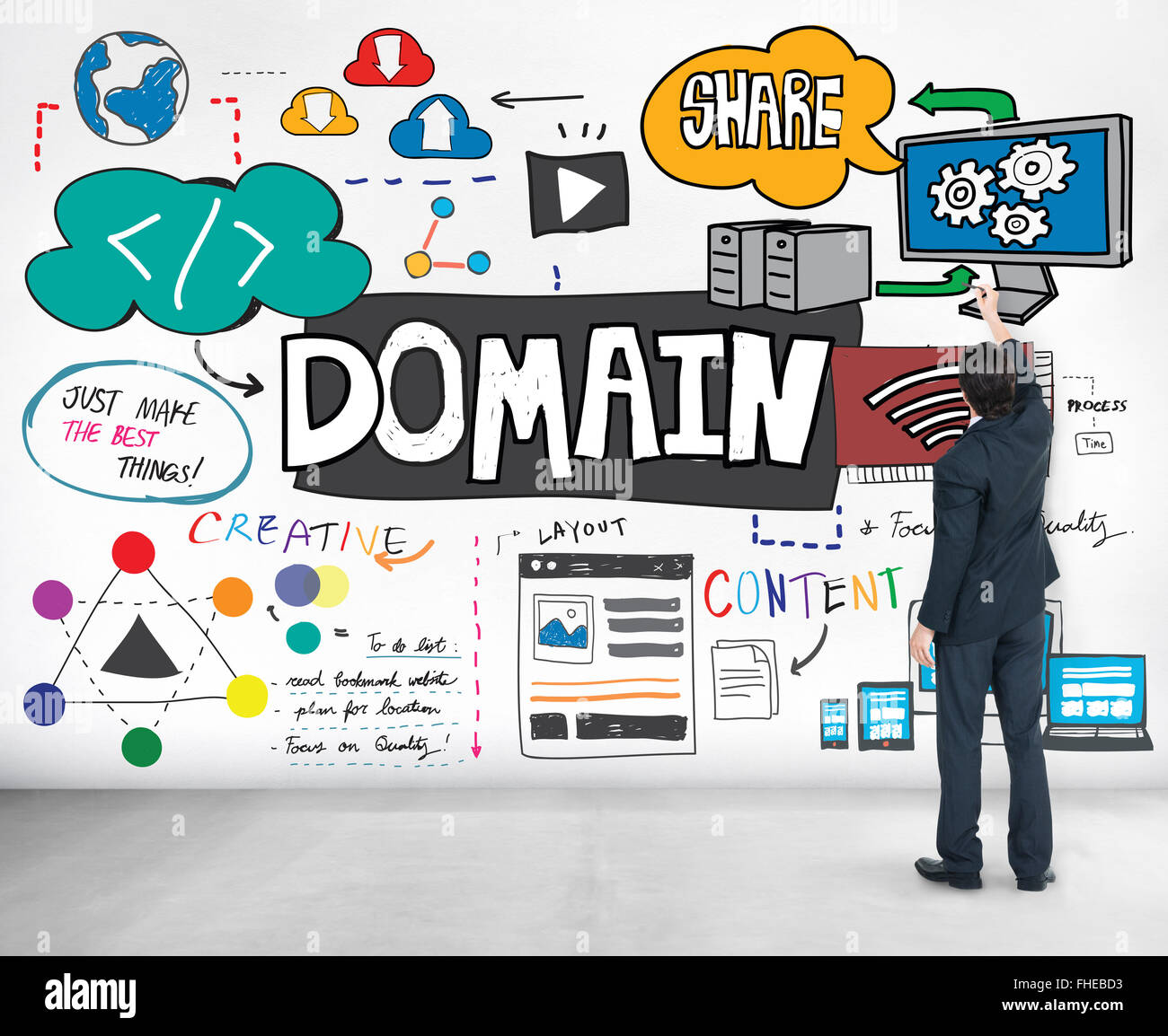 Domain Area Content Territory Data Concept Stock Photo - Alamy