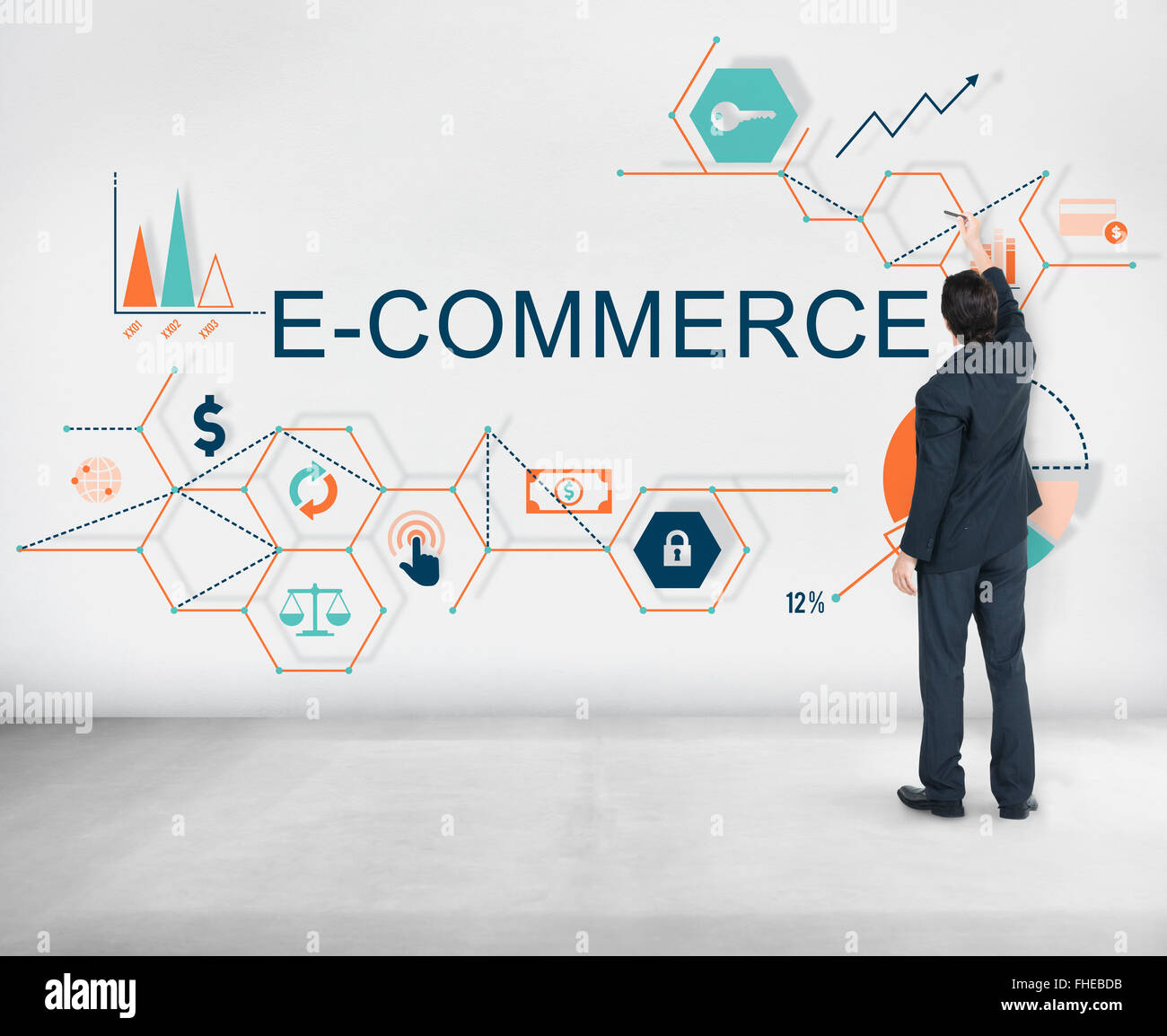 E-commerce Global Business Digital Marketing Concept Stock Photo - Alamy