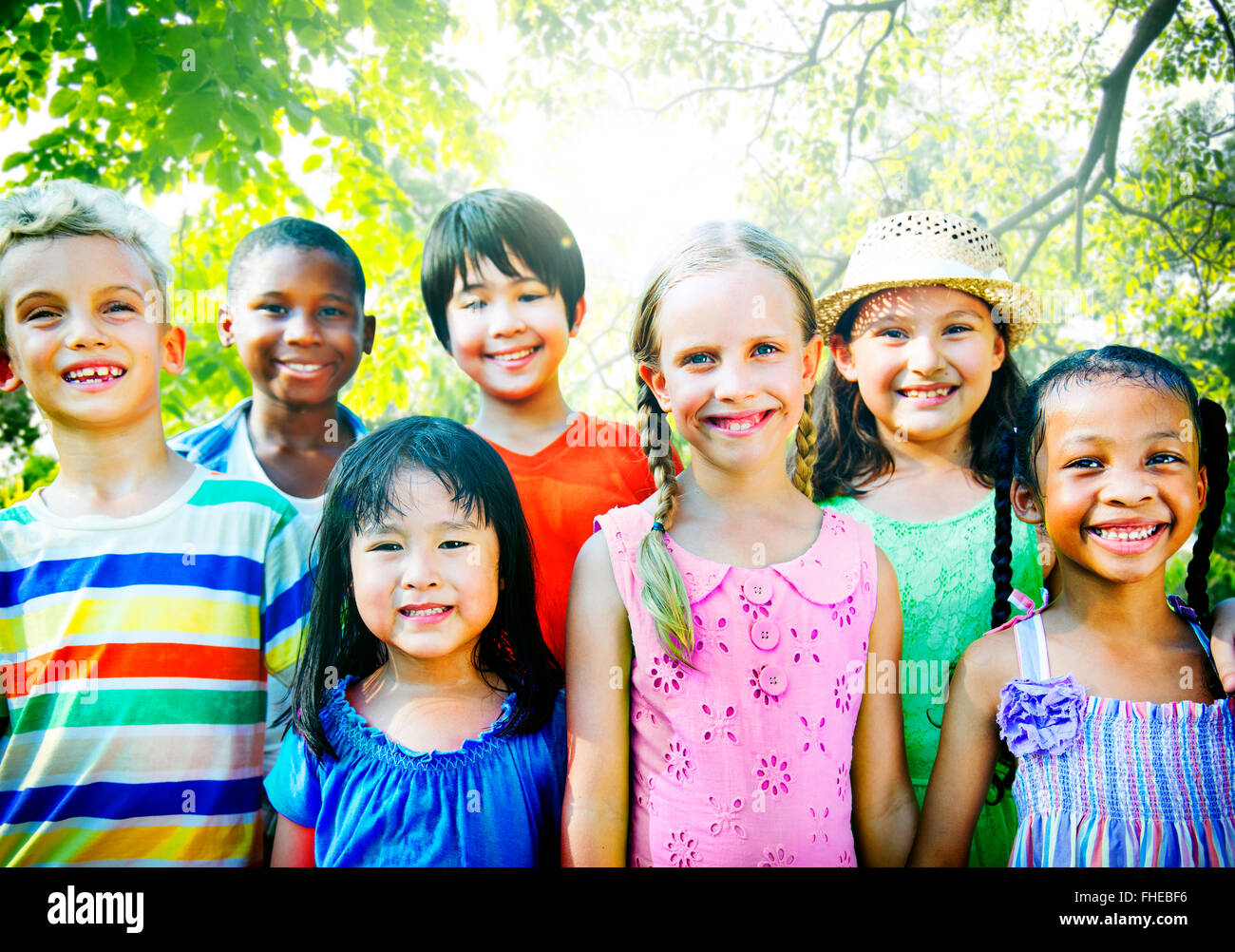 Children Friendship Togetherness Smiling Happiness Stock Photo - Alamy