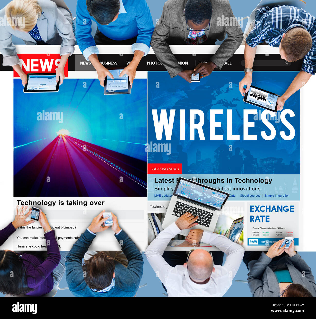 Wireless Connection Communication Modem Spot Concept Stock Photo - Alamy