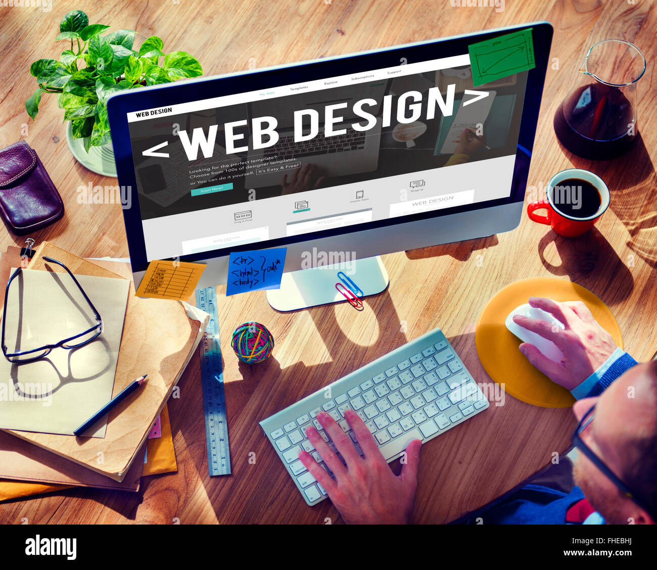 Web Design Website Homepage Ideas Programming Concept Stock Photo - Alamy