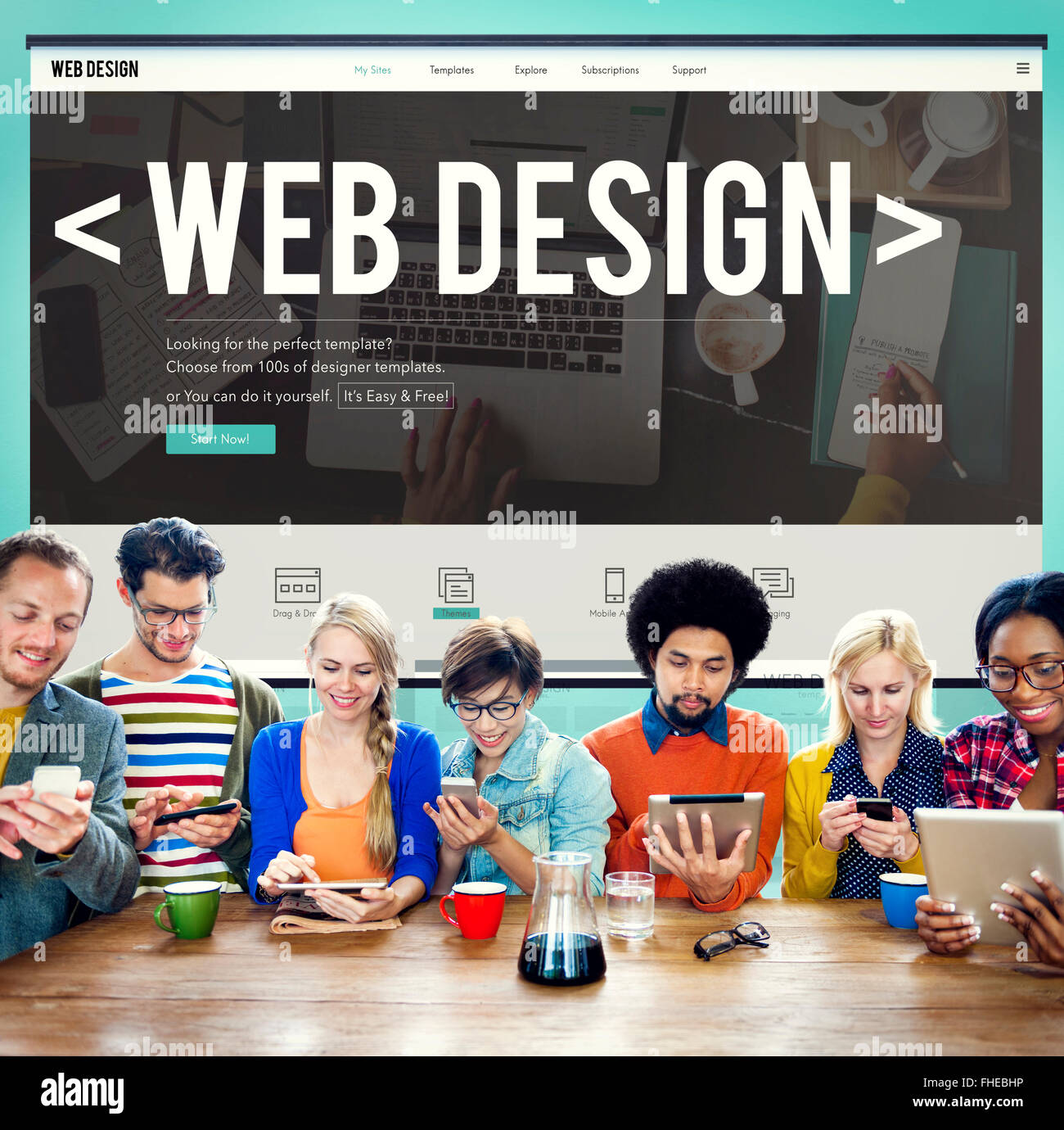 Web Design Website Homepage Ideas Programming Concept Stock Photo - Alamy