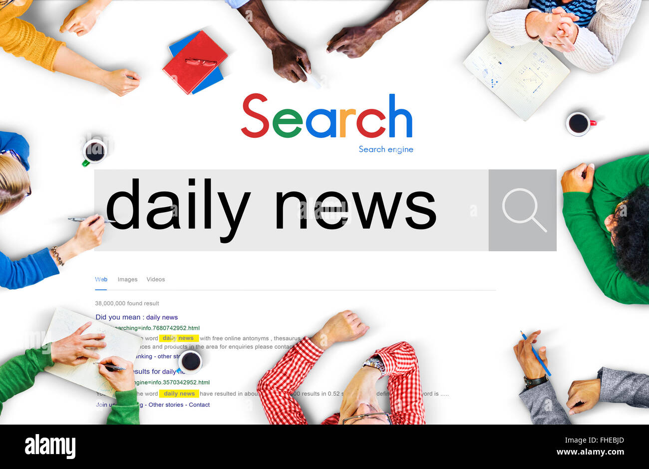 Daily News Communication Information Media Concept Stock Photo - Alamy