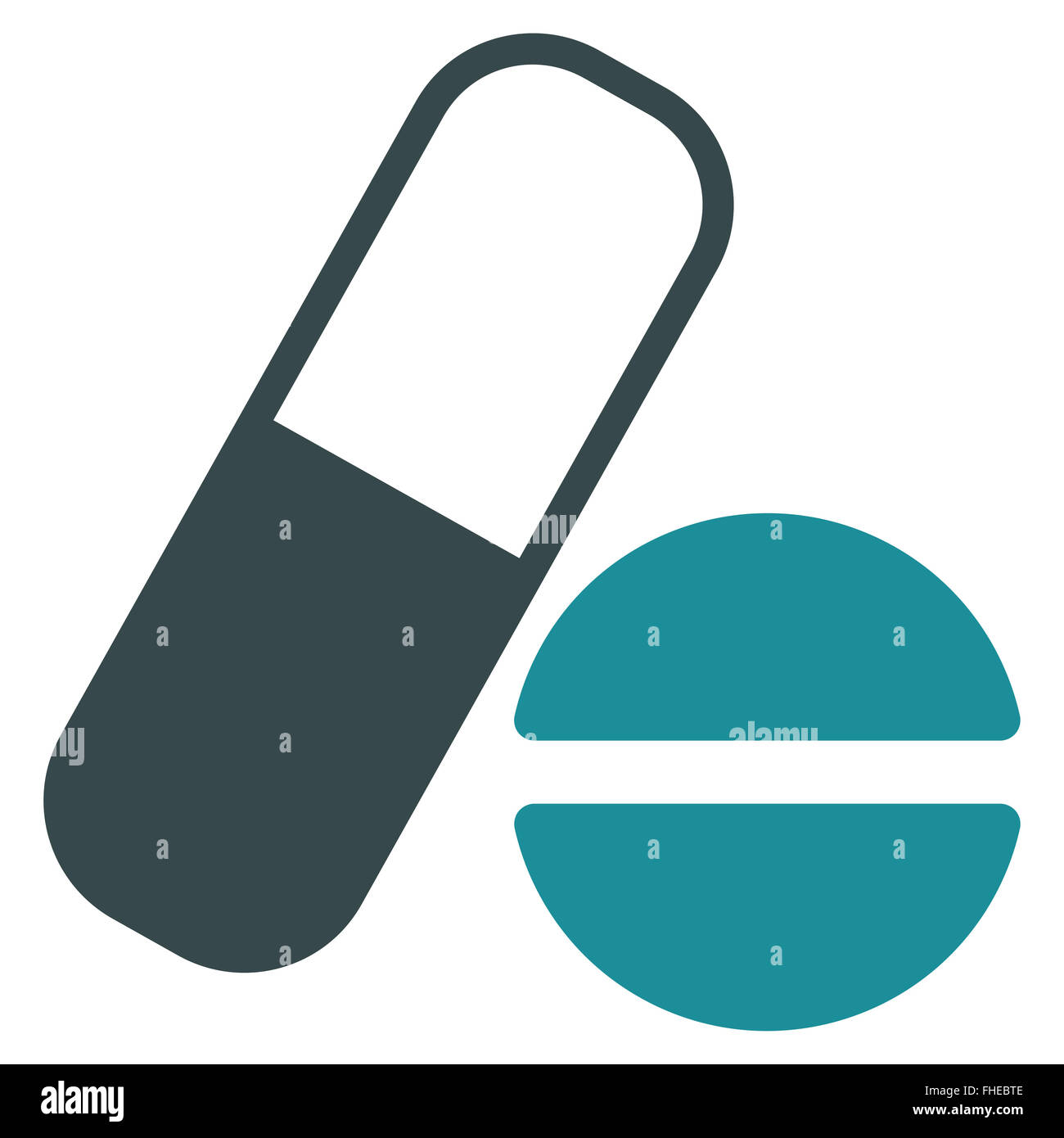 Medication Flat Icon Stock Photo - Alamy