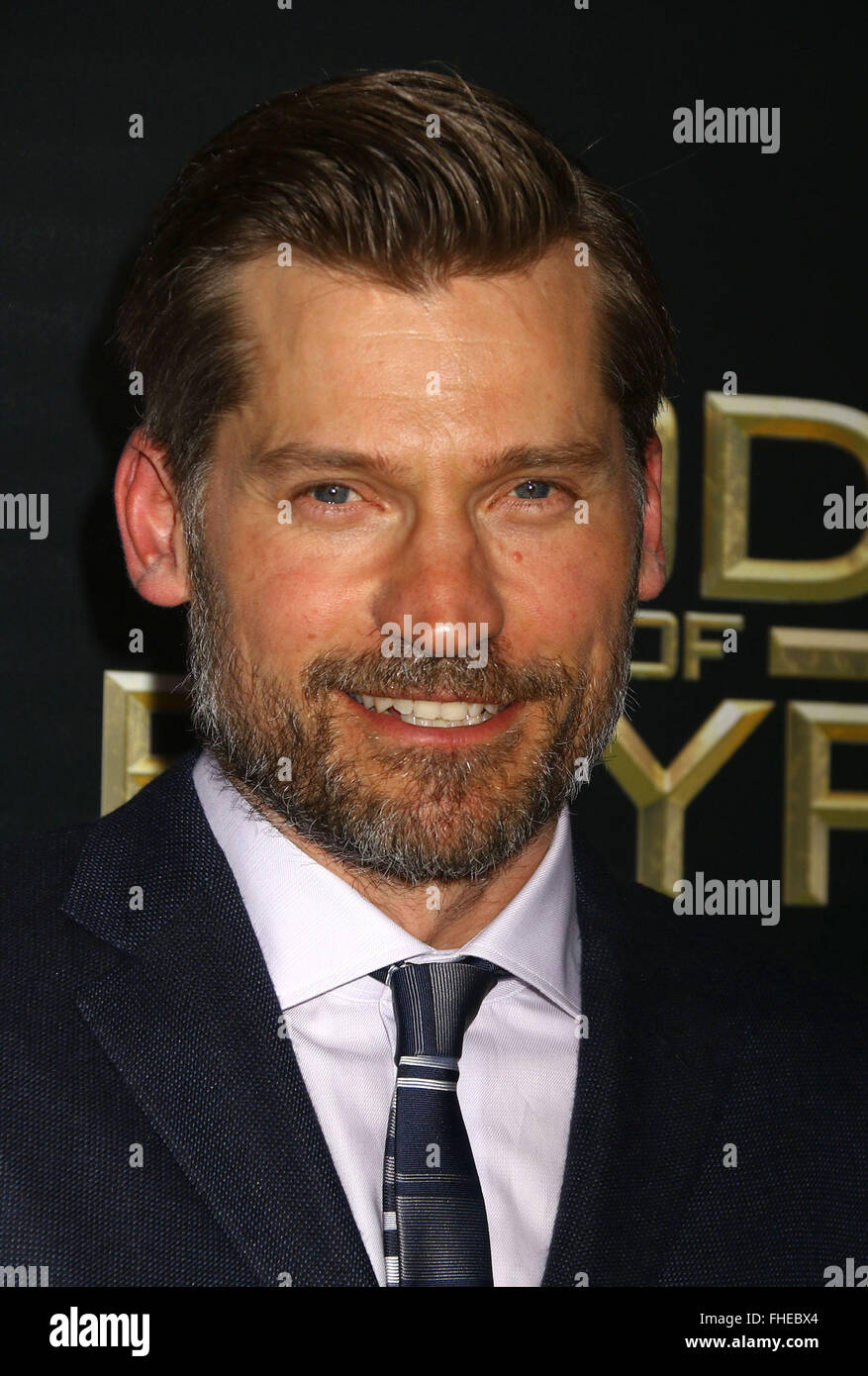 New York, USA. 24th Feb, 2016. Actor NIKOLAJ COSTER-WALDAU attends the ...