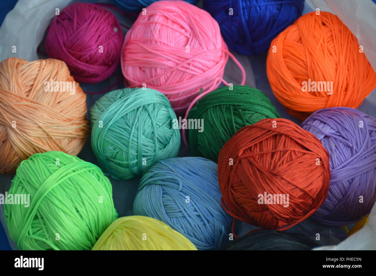 Cloured thread rolls Stock Photo - Alamy