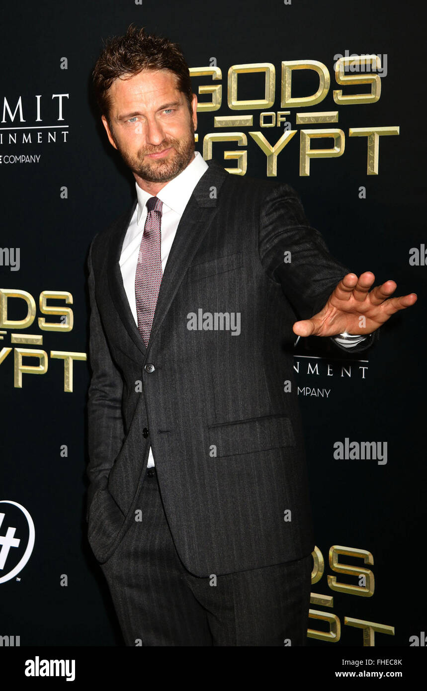 New York, USA. 24th Feb, 2016. Actor GERARD BUTLER attends the New York ...