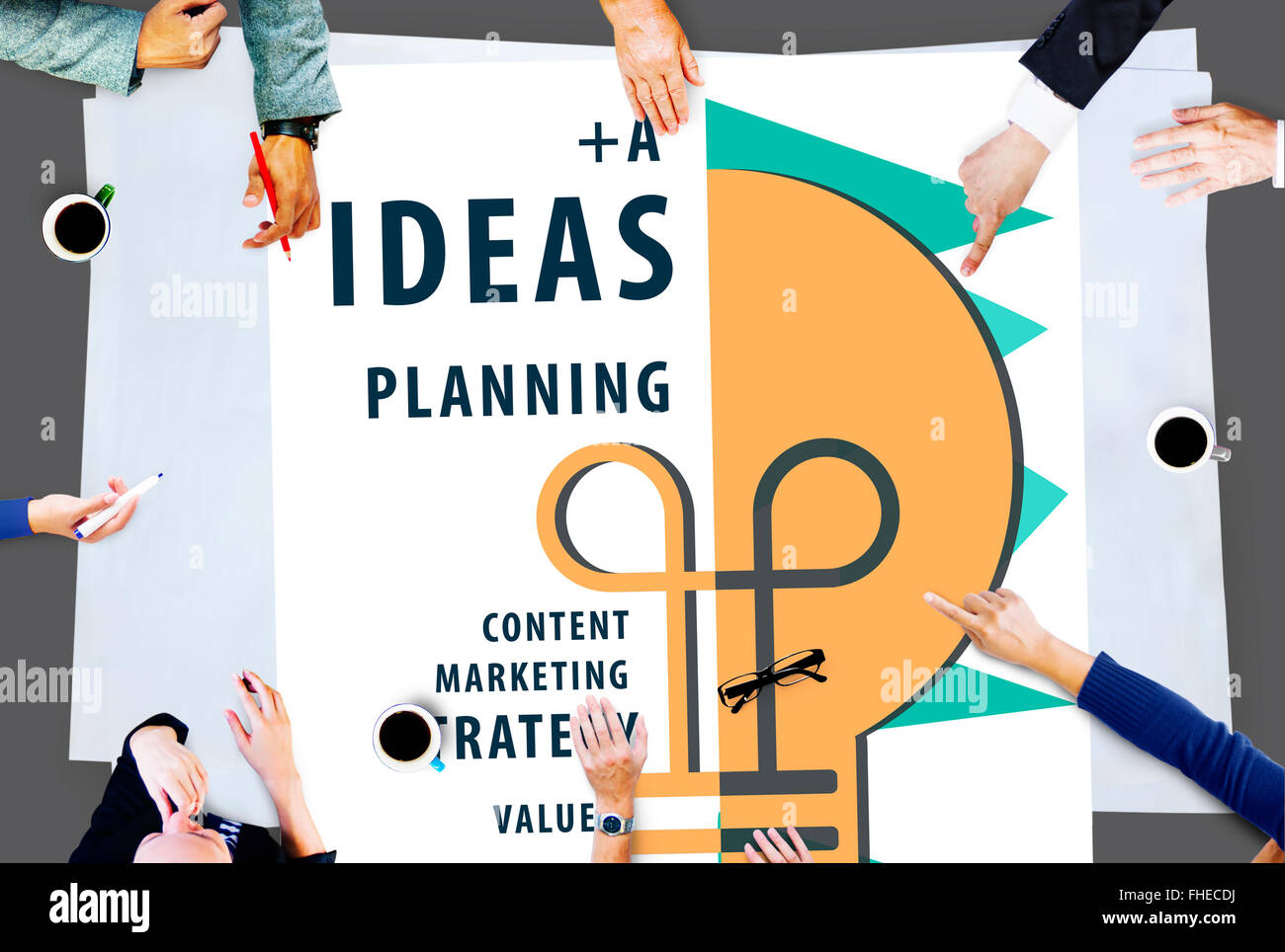 Ideas Idea Vision Design Plan Objective Mission Concept Stock Photo - Alamy