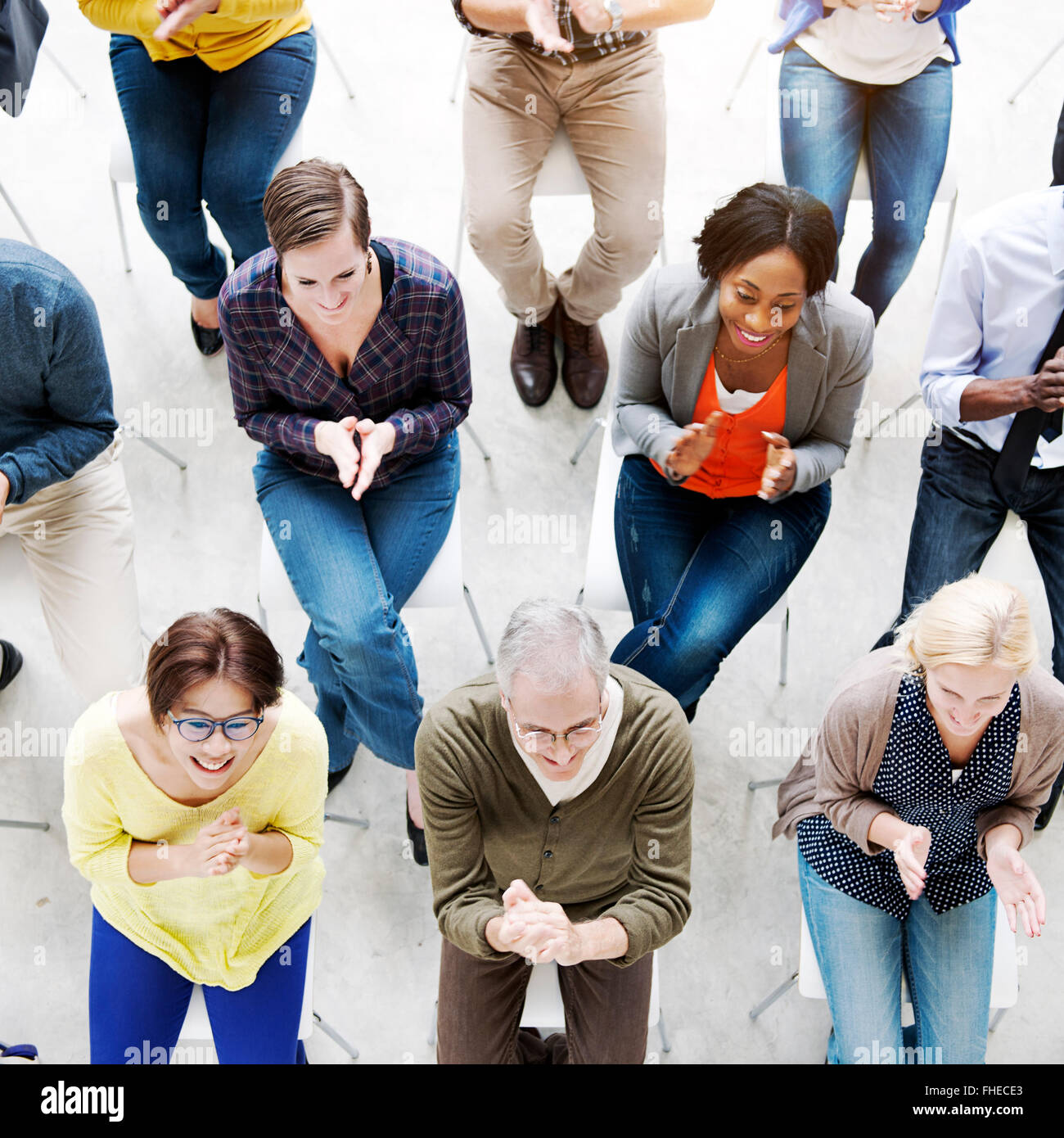 Audience Applaud Clapping Happines Appreciation Training Concept Stock ...