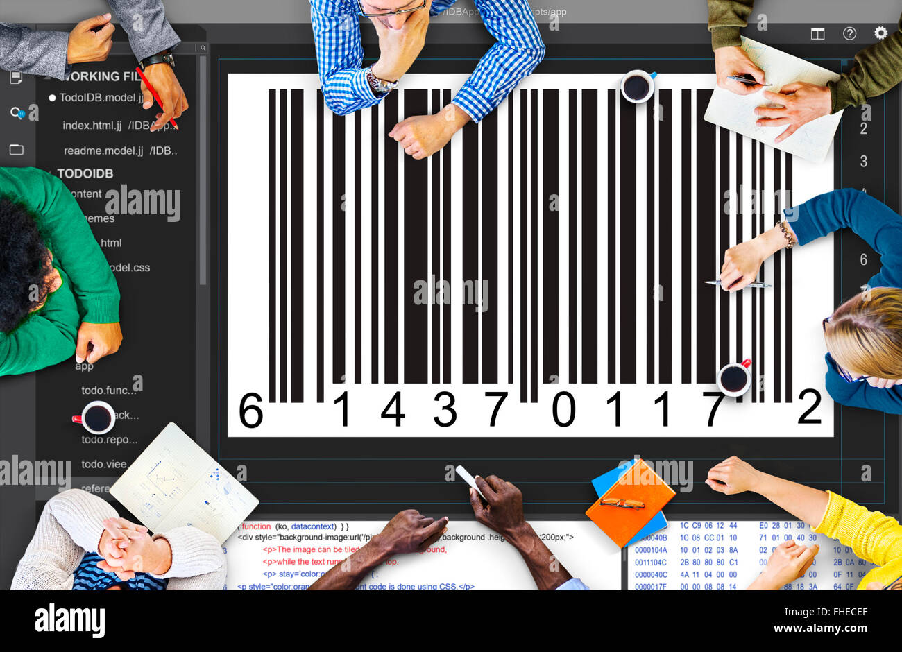 Bar Code Encryption Interface Coding Concept Stock Photo - Alamy
