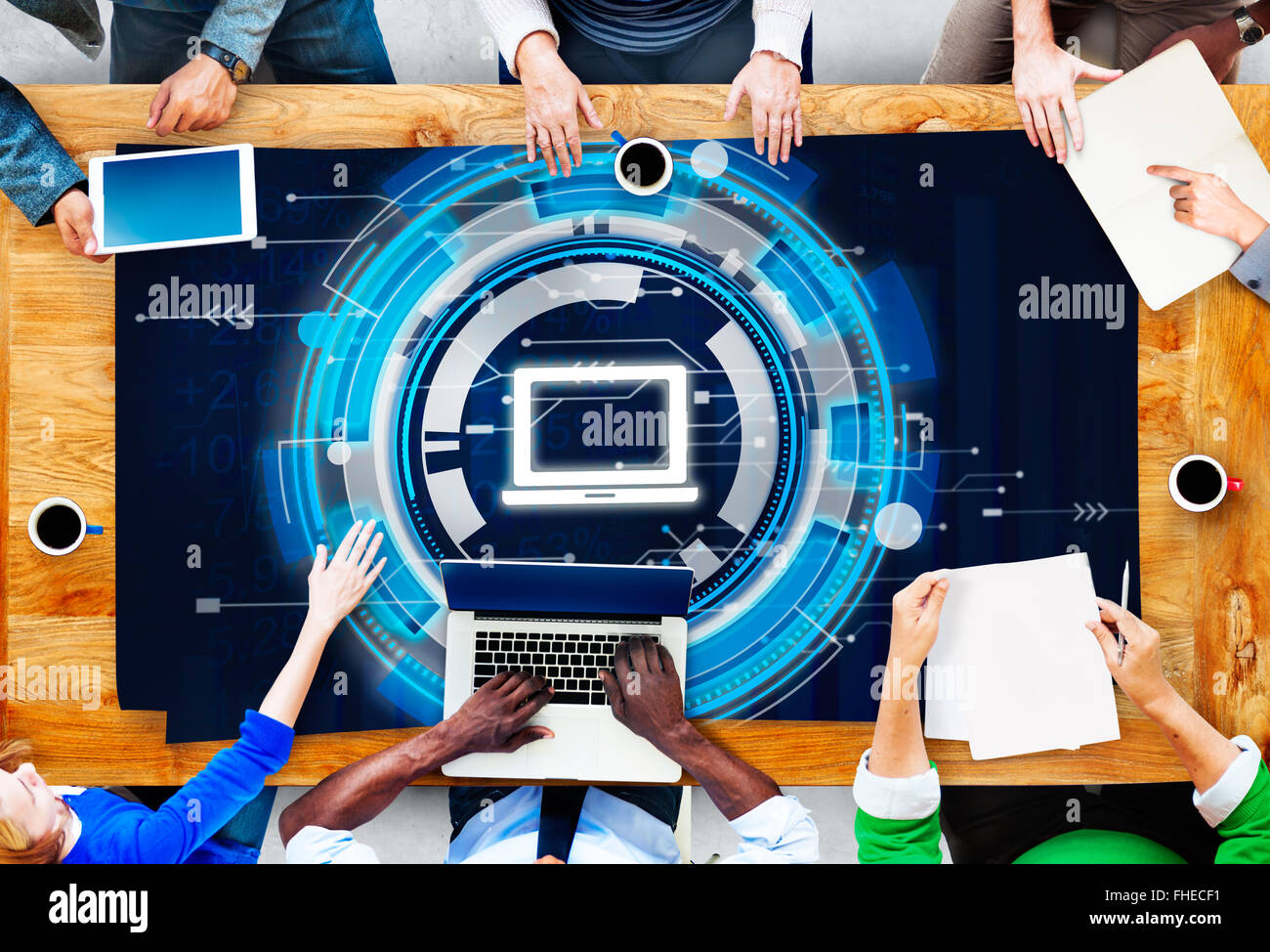 Computer Information Technology Connection Concept Stock Photo - Alamy