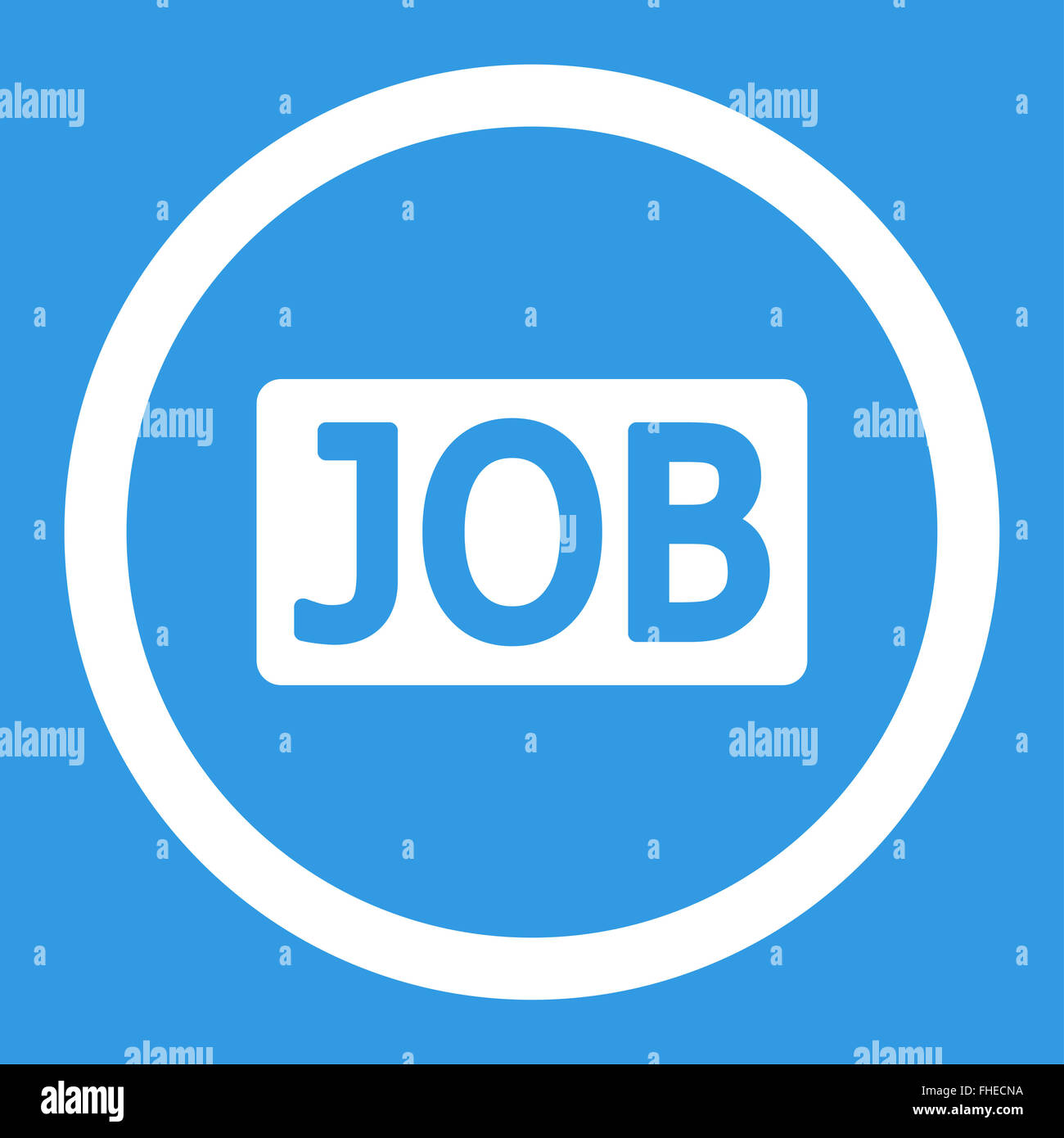 Job flat white color rounded glyph icon Stock Photo - Alamy