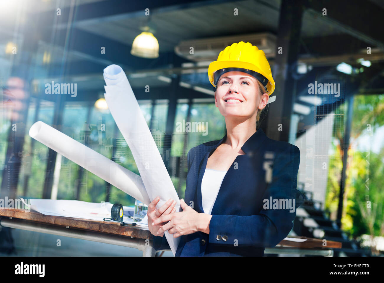 Engineering Woman Inspiration Interior Design Concept Stock Photo - Alamy