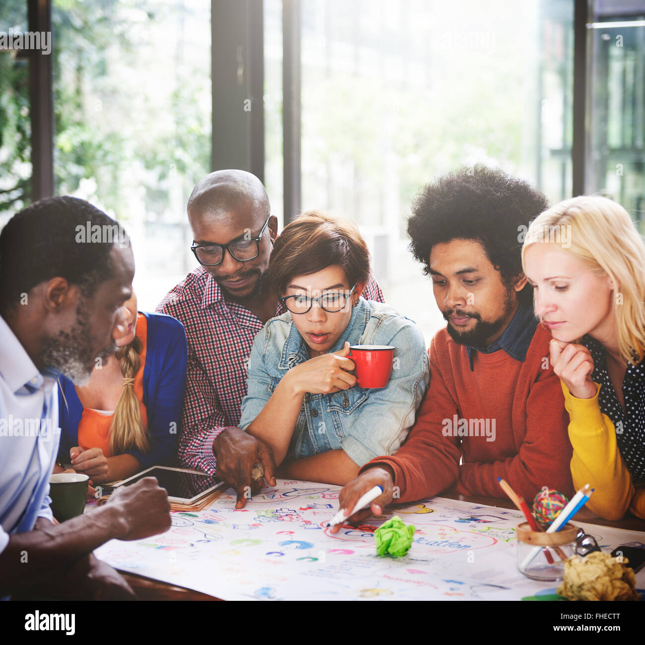 People Meeting Social Communication Corporate Teamwork Concept Stock ...