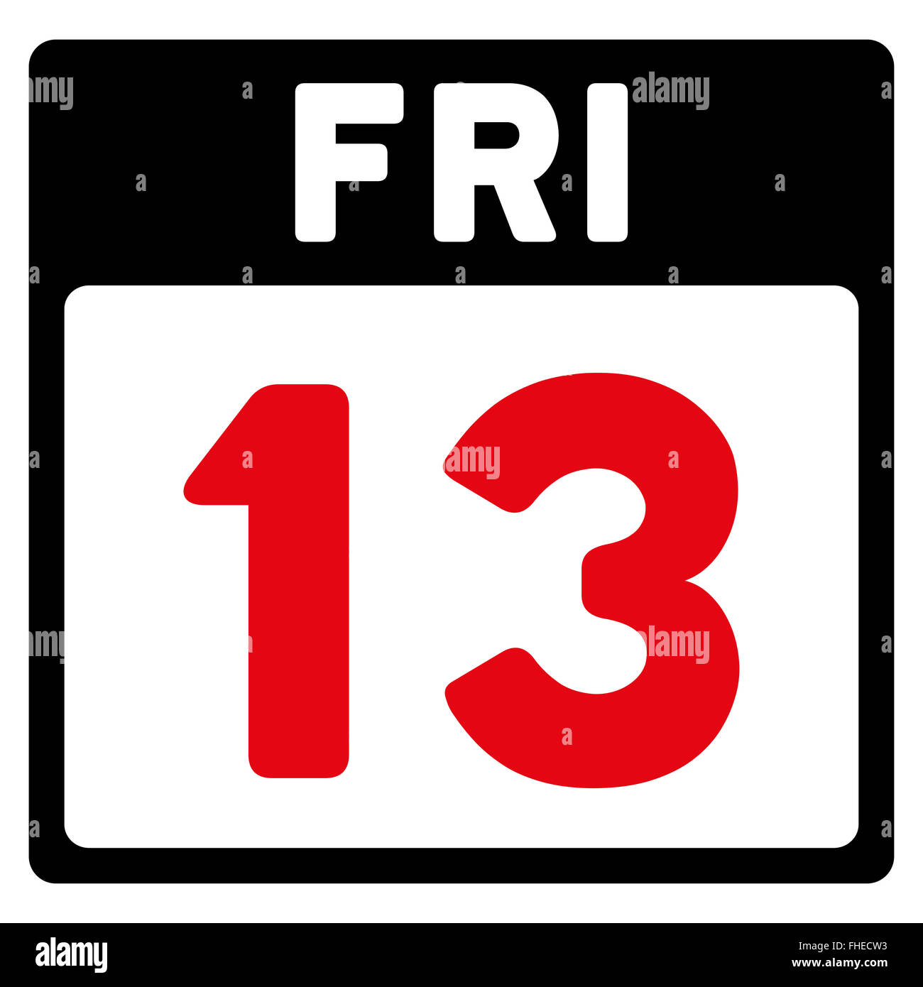 13 Friday Icon Stock Photo - Alamy